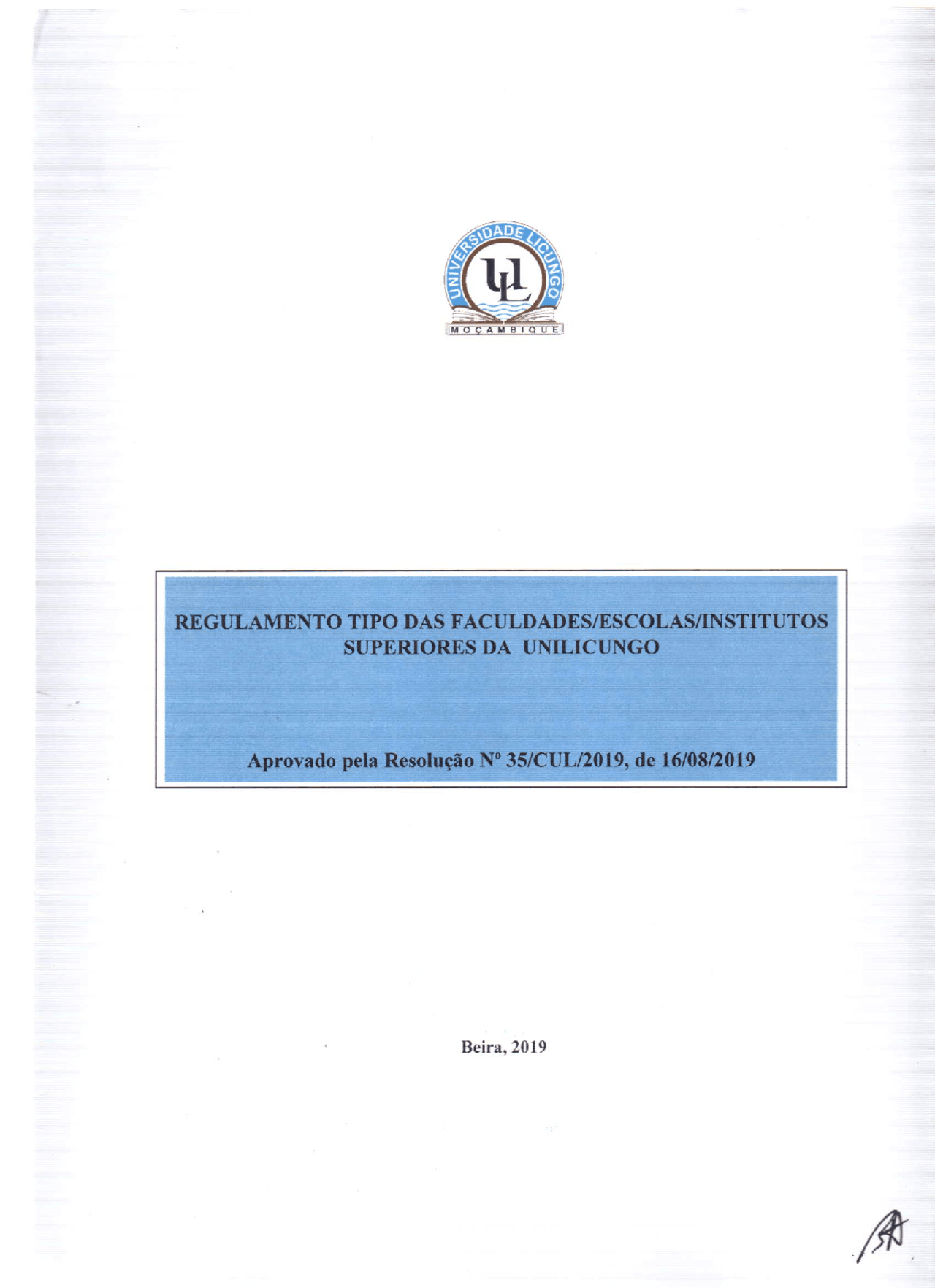 Regulamento da unilicungo Tipos de Faculdades - Docsity