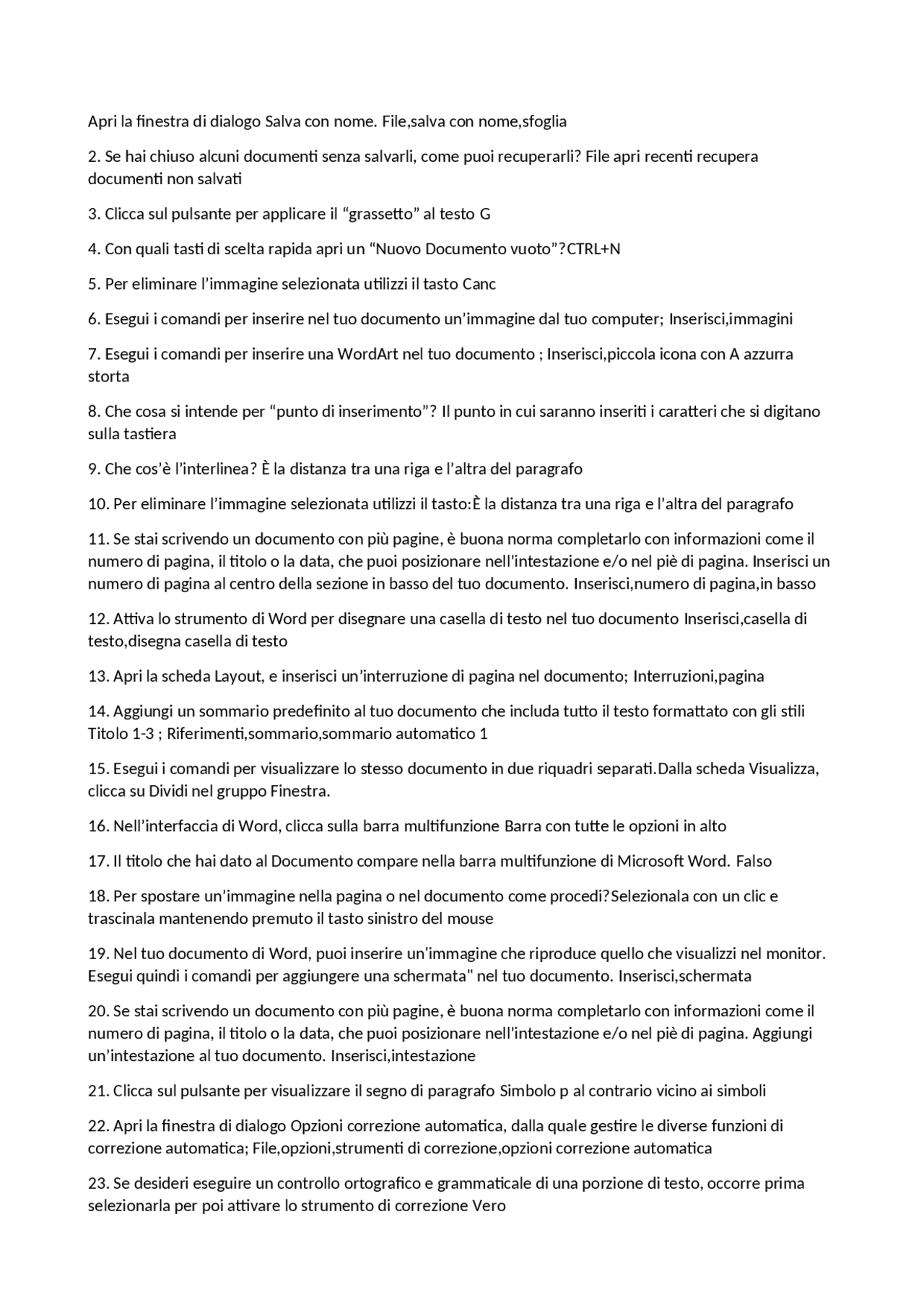 Eipass 7 Moduli Modulo 5 Risposte Quiz Prove Desame Di Elementi Di