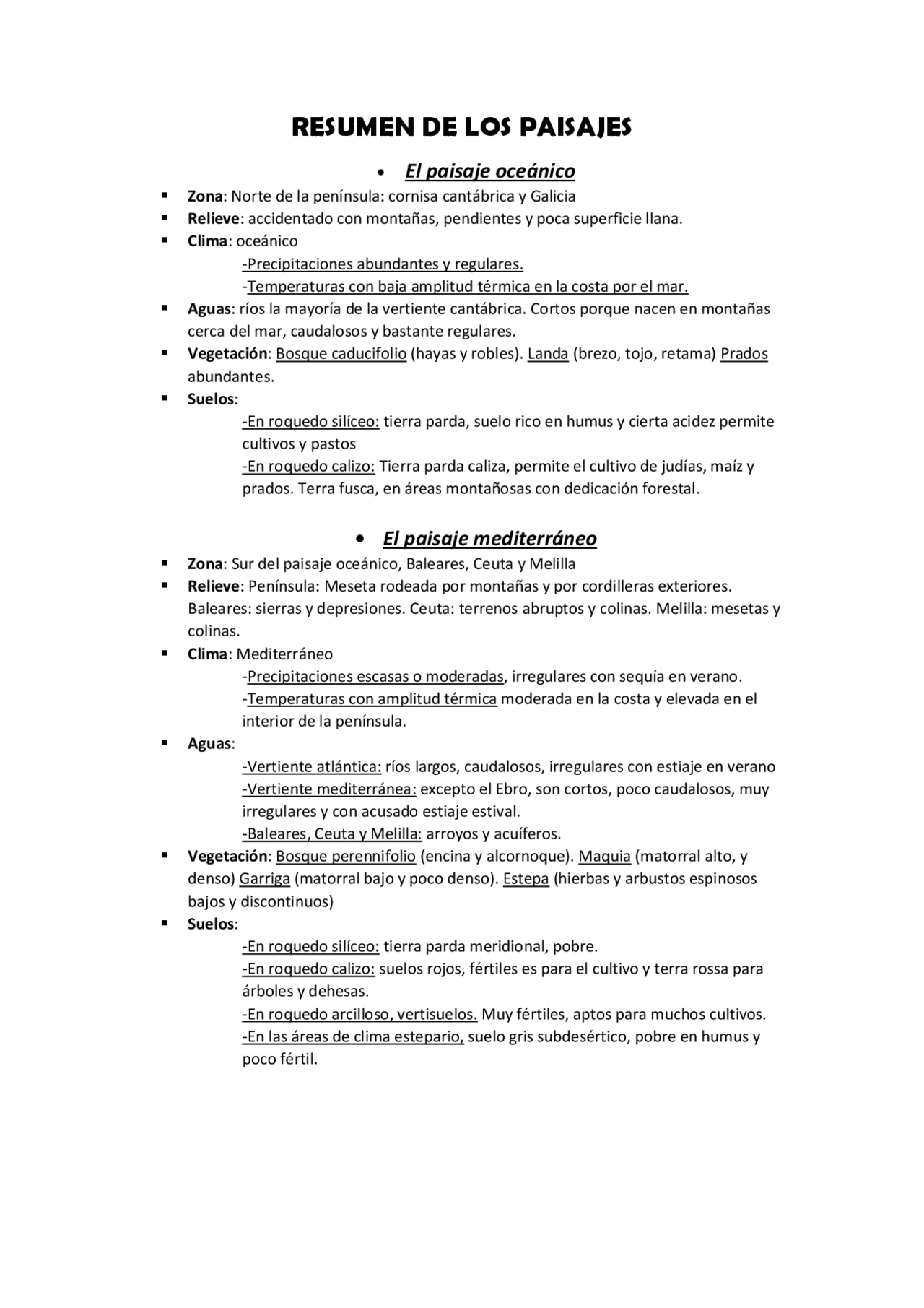 Tema 3 Geografía 2 De Bach Docsity