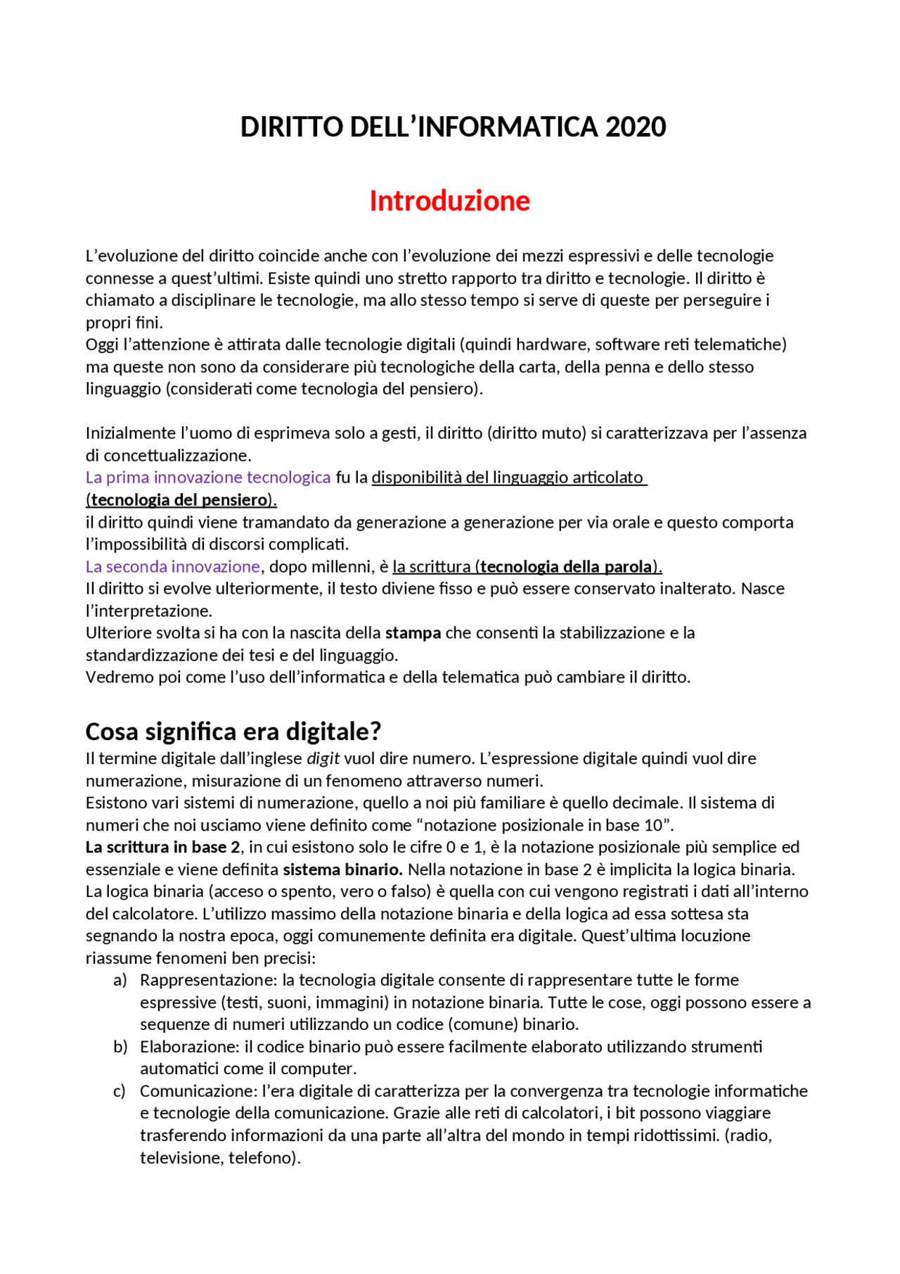 Il Diritto Dellera Digitale Pascuzzi Docsity