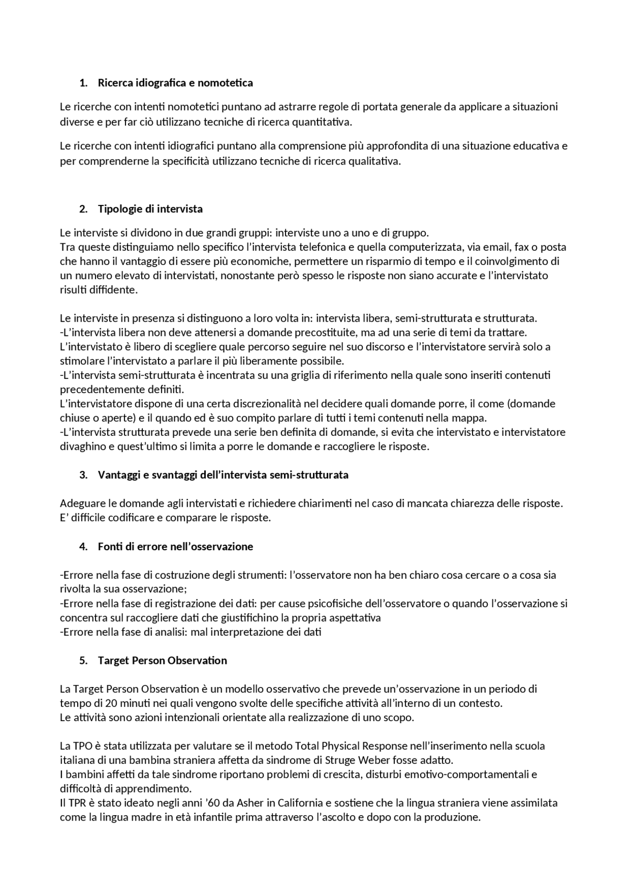 Domande E Risposte Modulo A Metodi E Tecniche Della Ricerca Educativa
