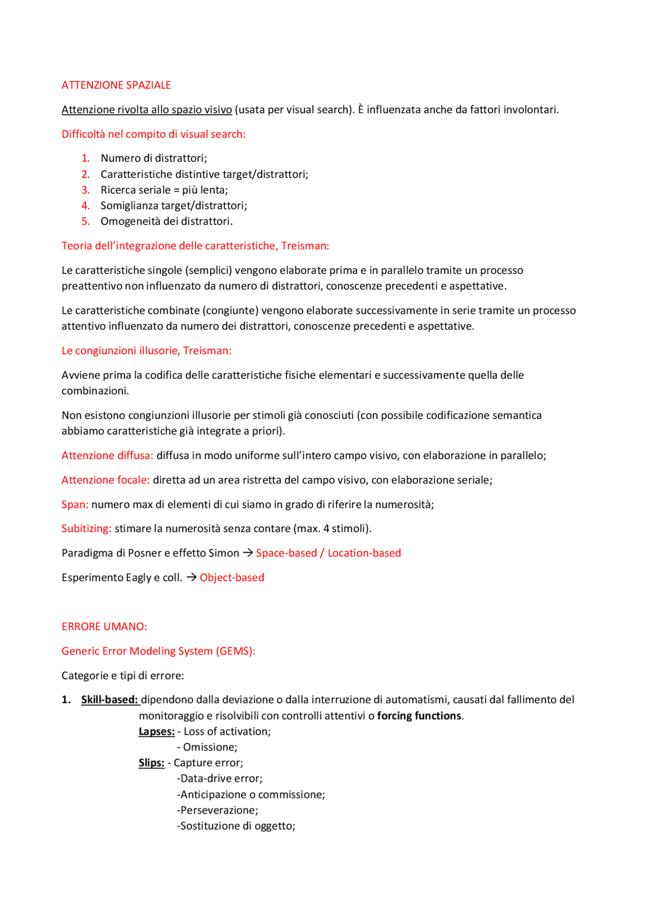 Psicologia Dei Processi Cognitivi Appunti Integrati Con Slide Secondo