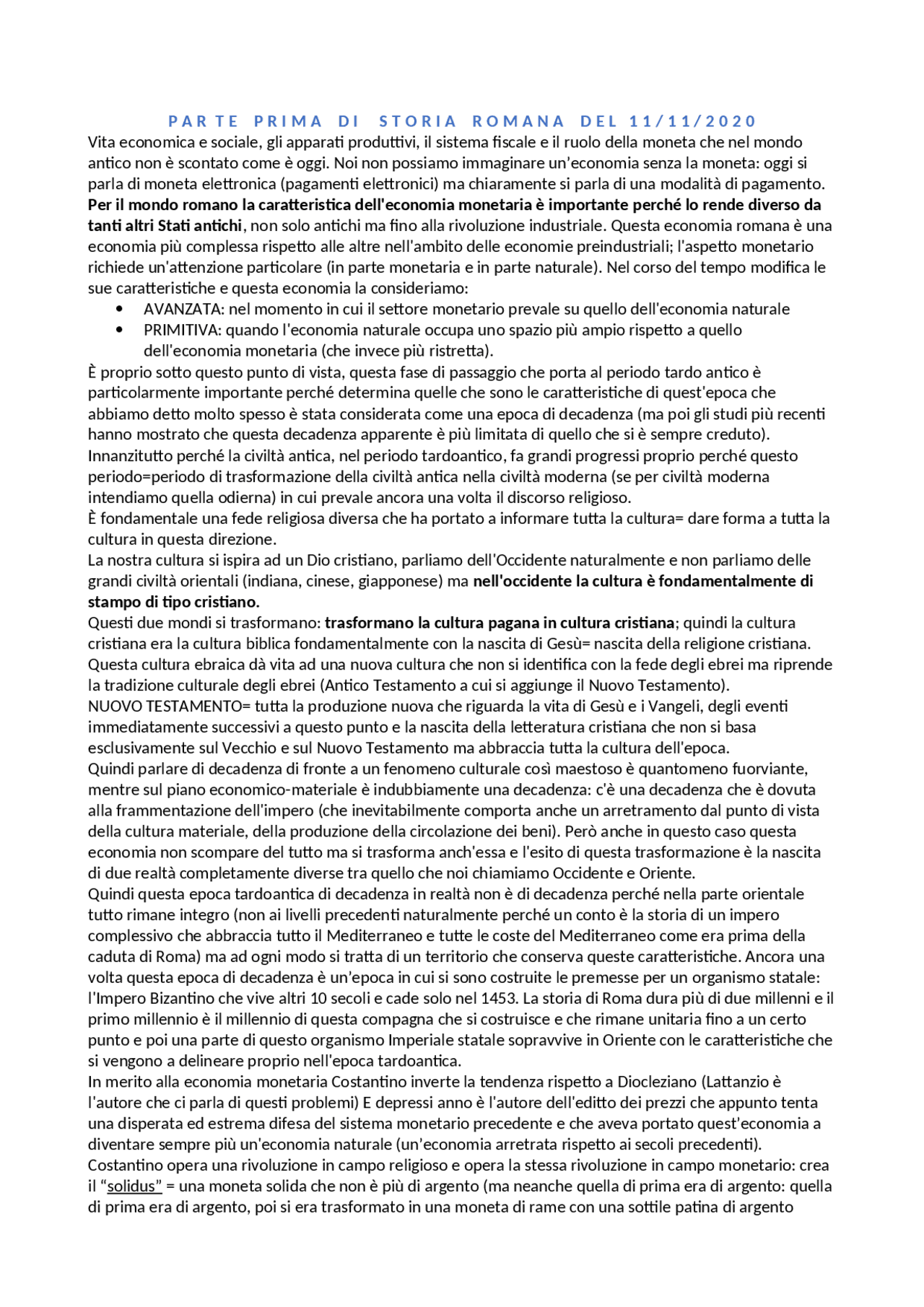 Appunti Di Storia Romana Docsity