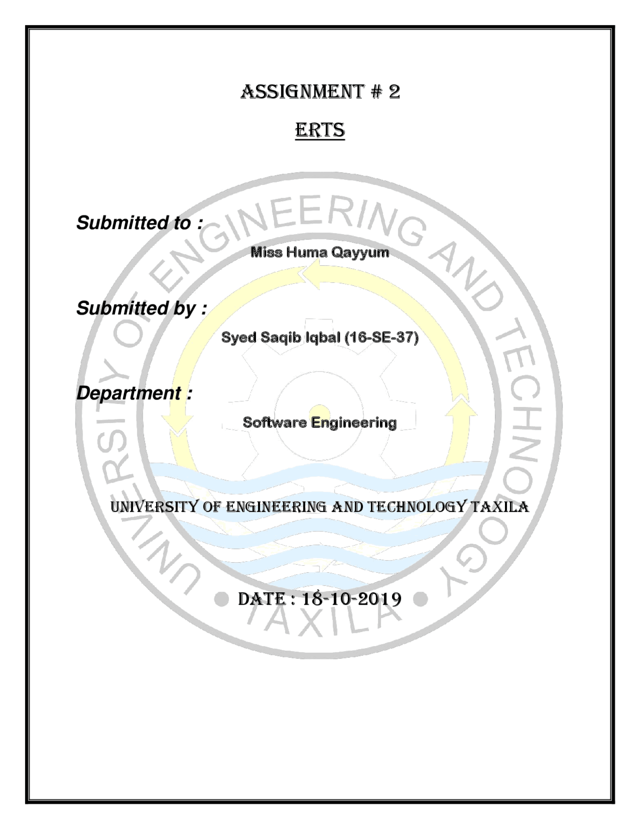 Embedded And Real Time Systems Assignment Docsity