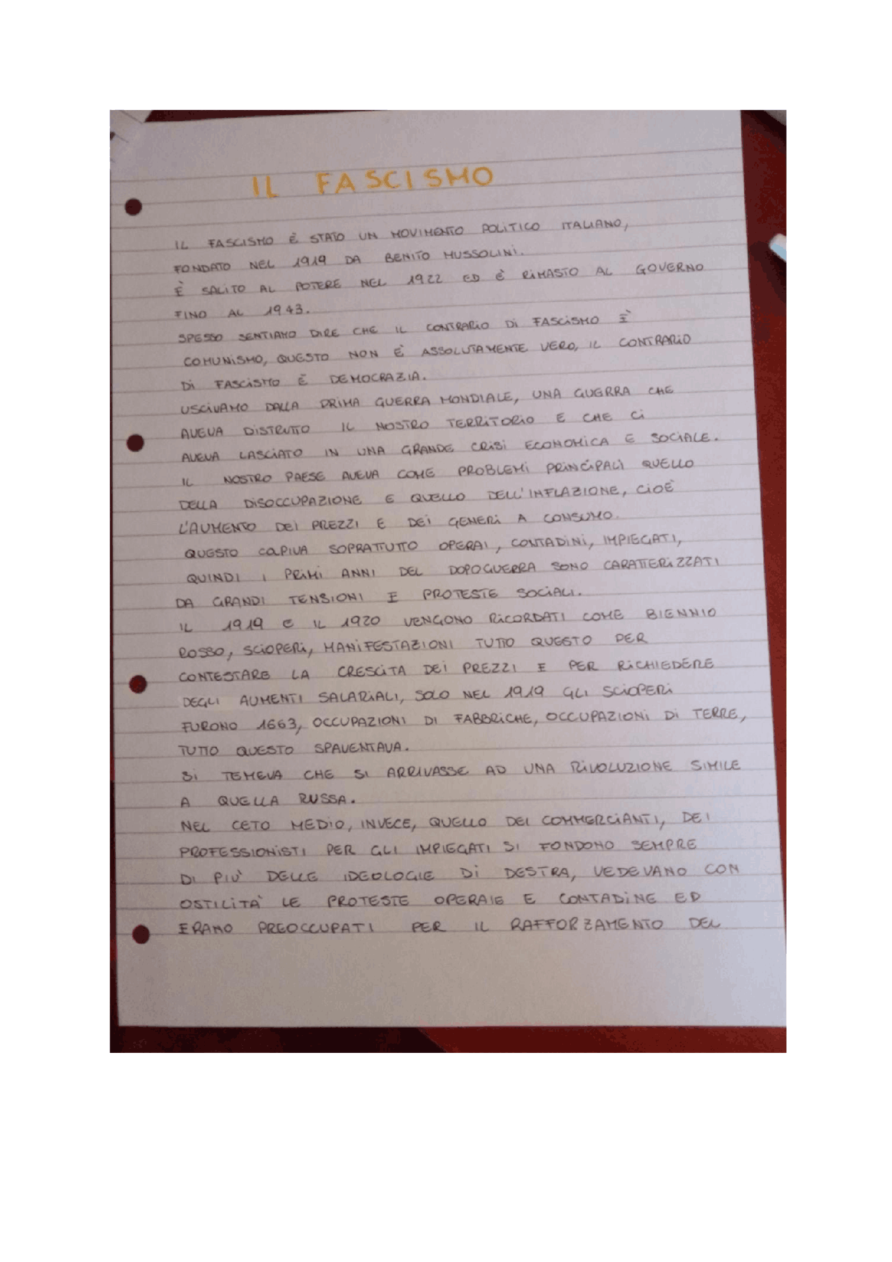 Fascismo Riassunto Fatto Bene Docsity