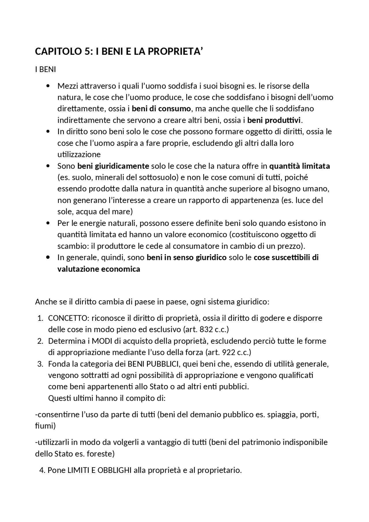 Galgano Rissunto Cap5 Diritti Reali Docsity