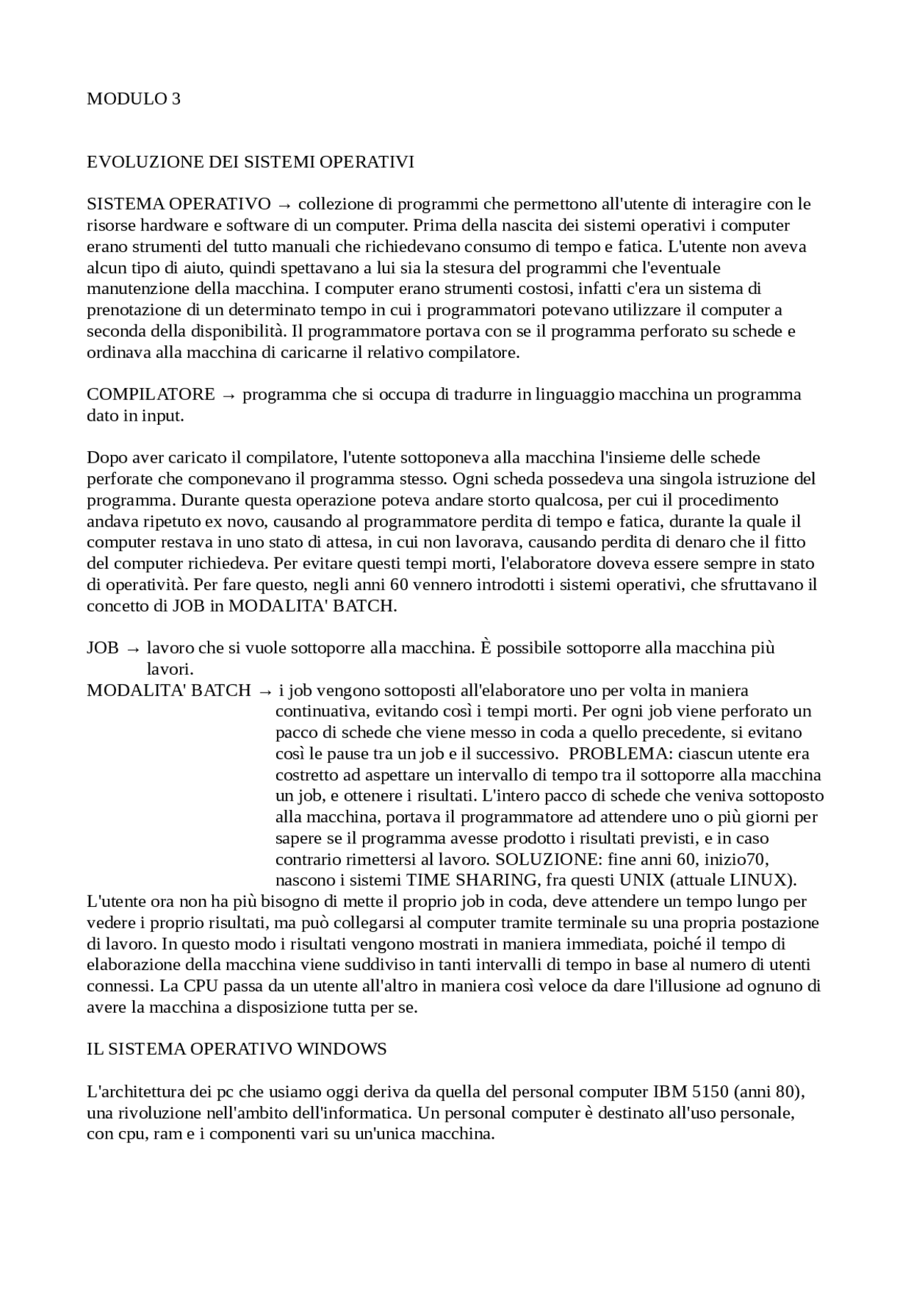 Appunti Generali Di Informatica Base Docsity