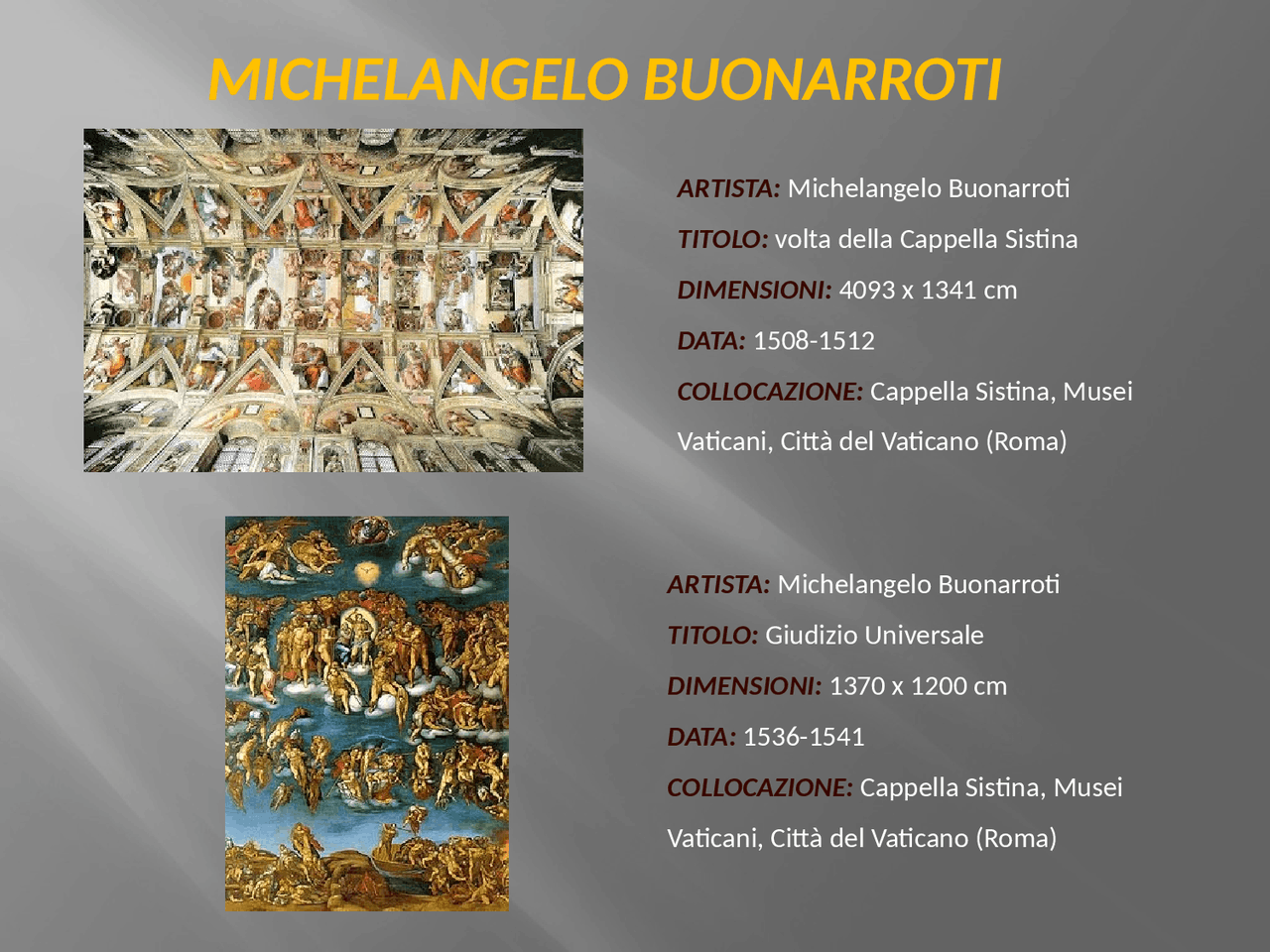 Michelangelo Buonarroti Docsity