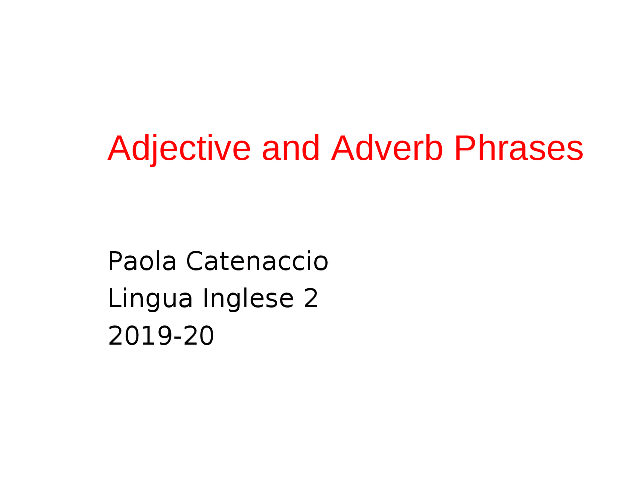 English Phonetics And Syntax Docsity