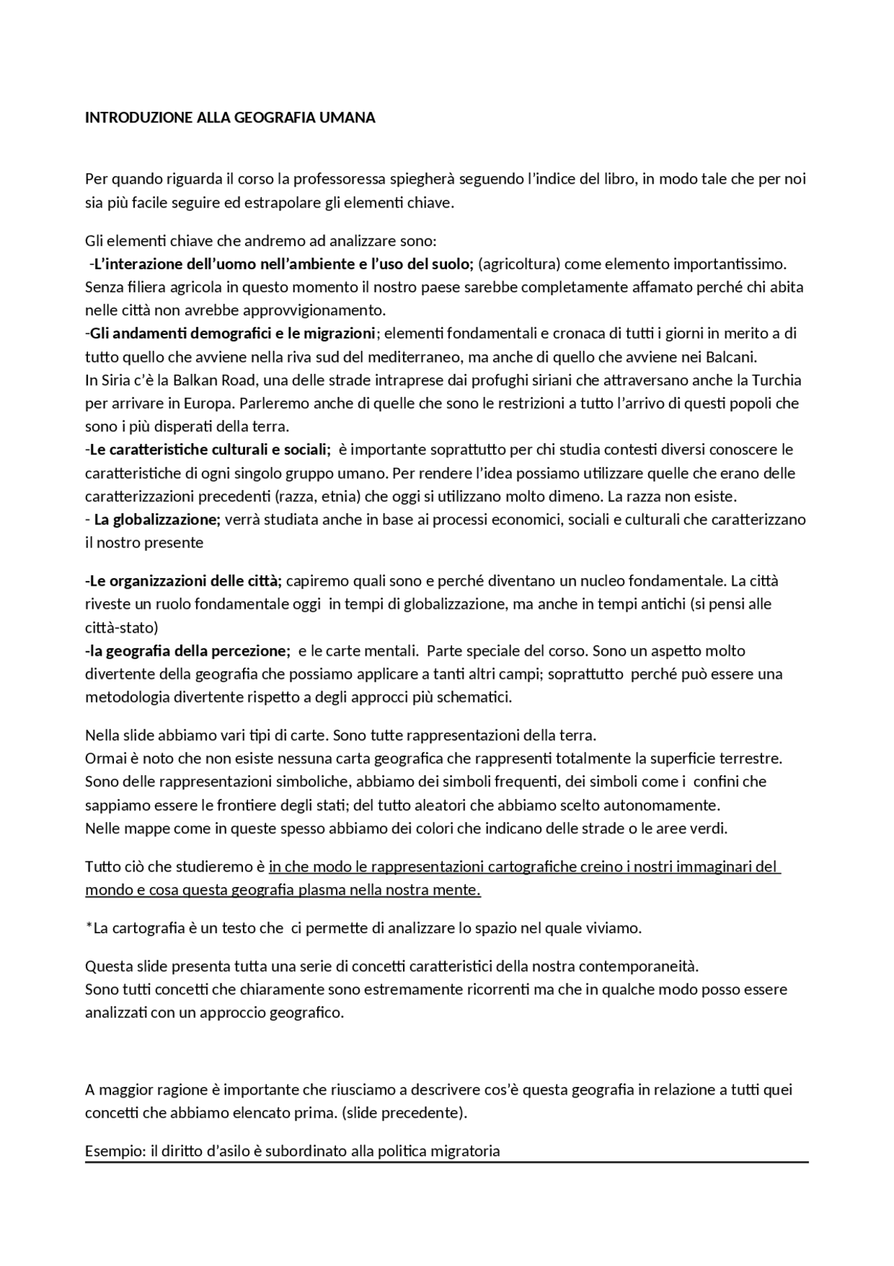 Introduzione Alla Geografia Umana Docsity
