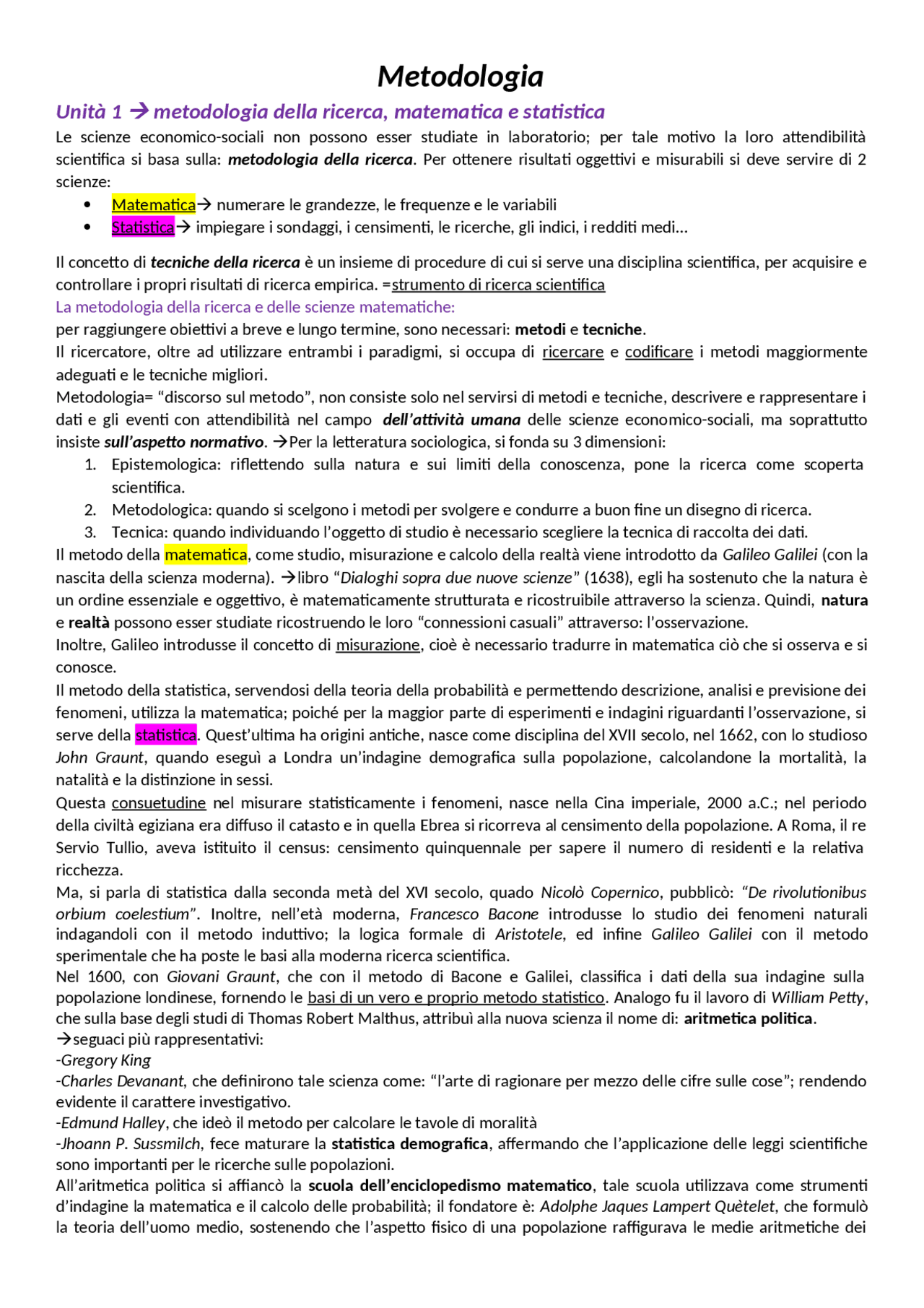 Manuale Delle Metodologie Docsity