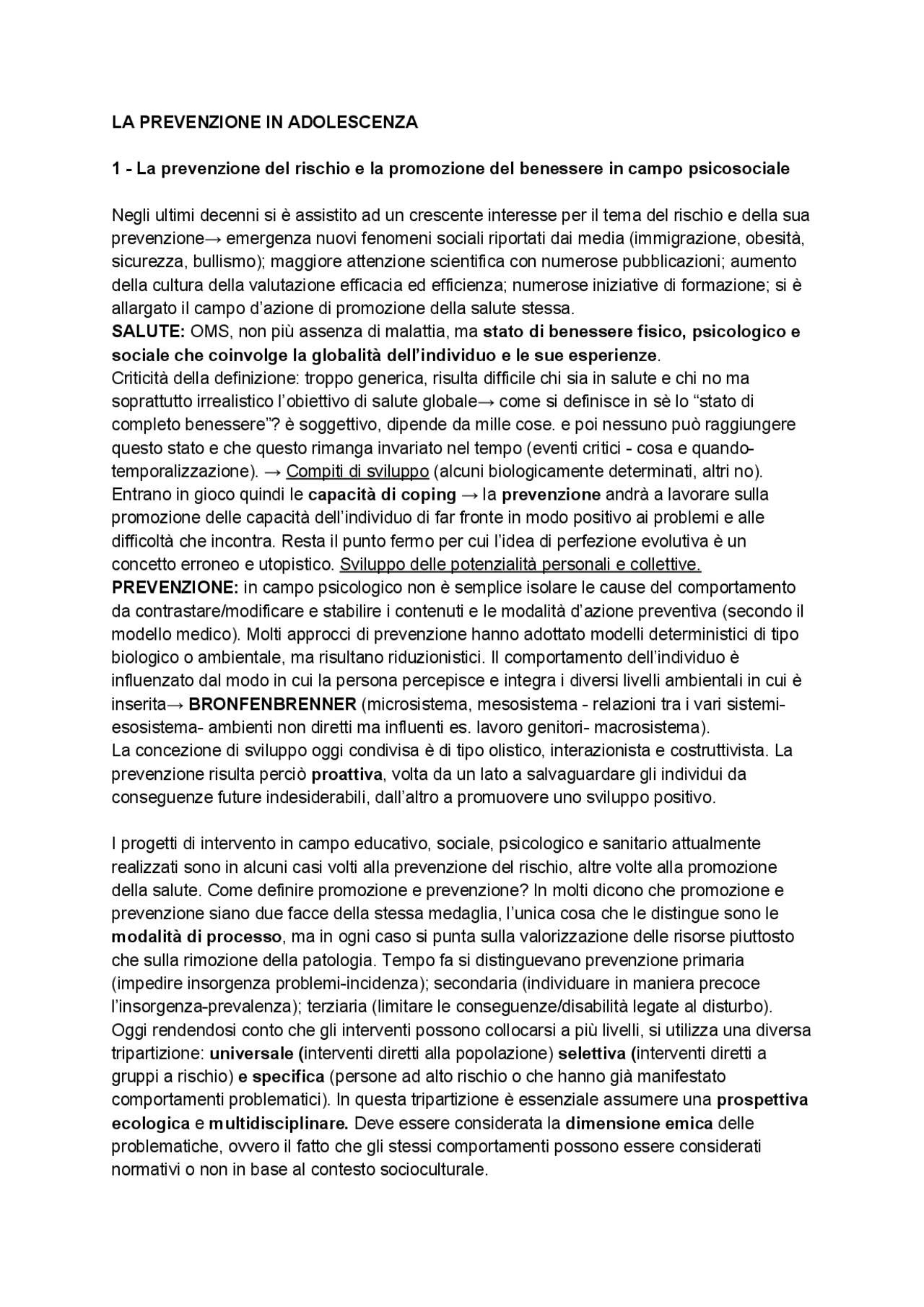 Relazione Tra Pari E Interventi Nelle Scuole Docsity