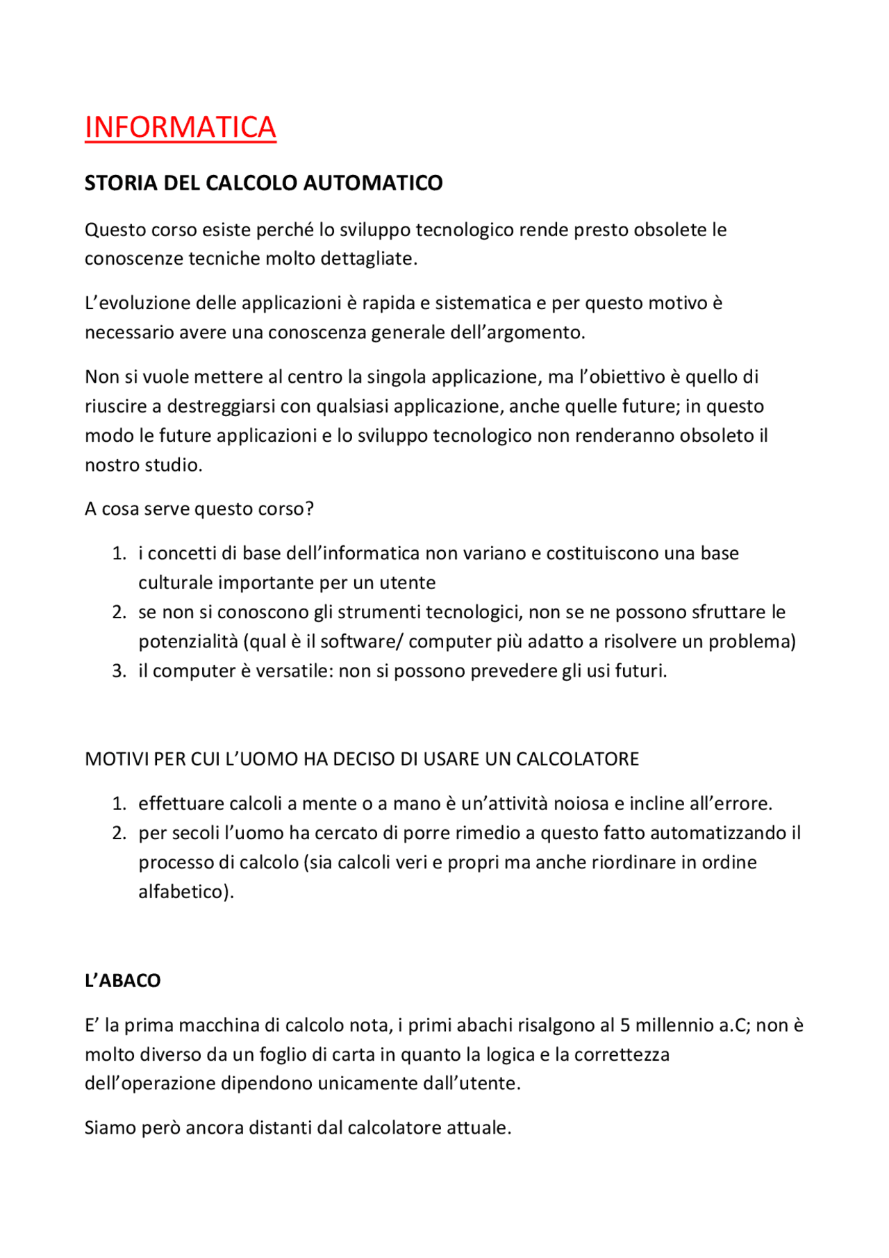 Appunti Di Informatica Docsity