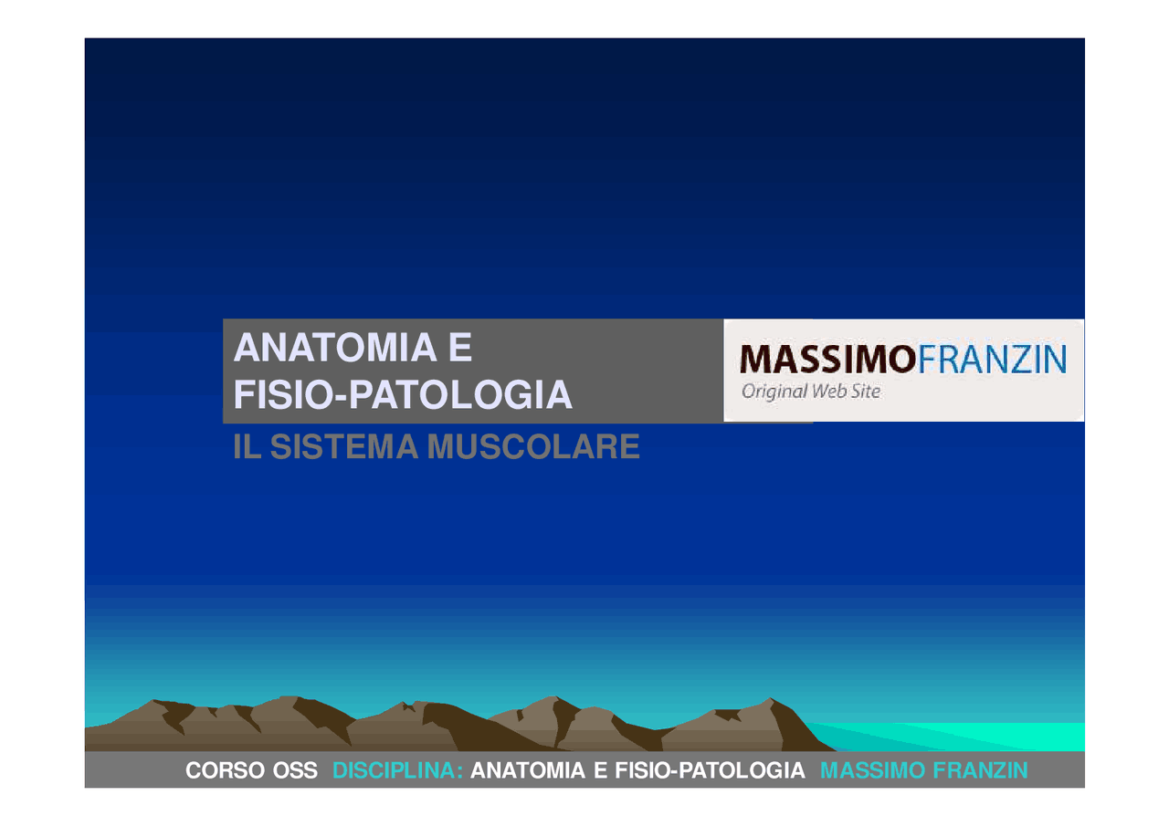 Sistema E Tessuto Muscolare Docsity