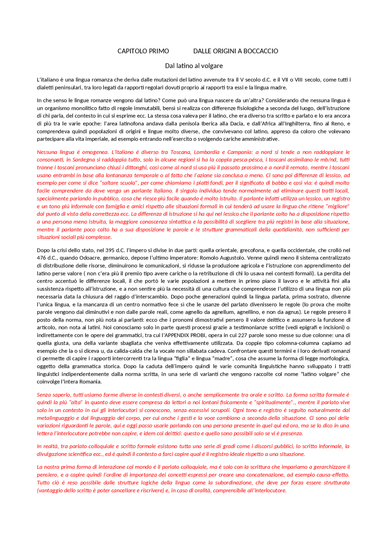 Storia Dellitaliano Roberta Cella Docsity