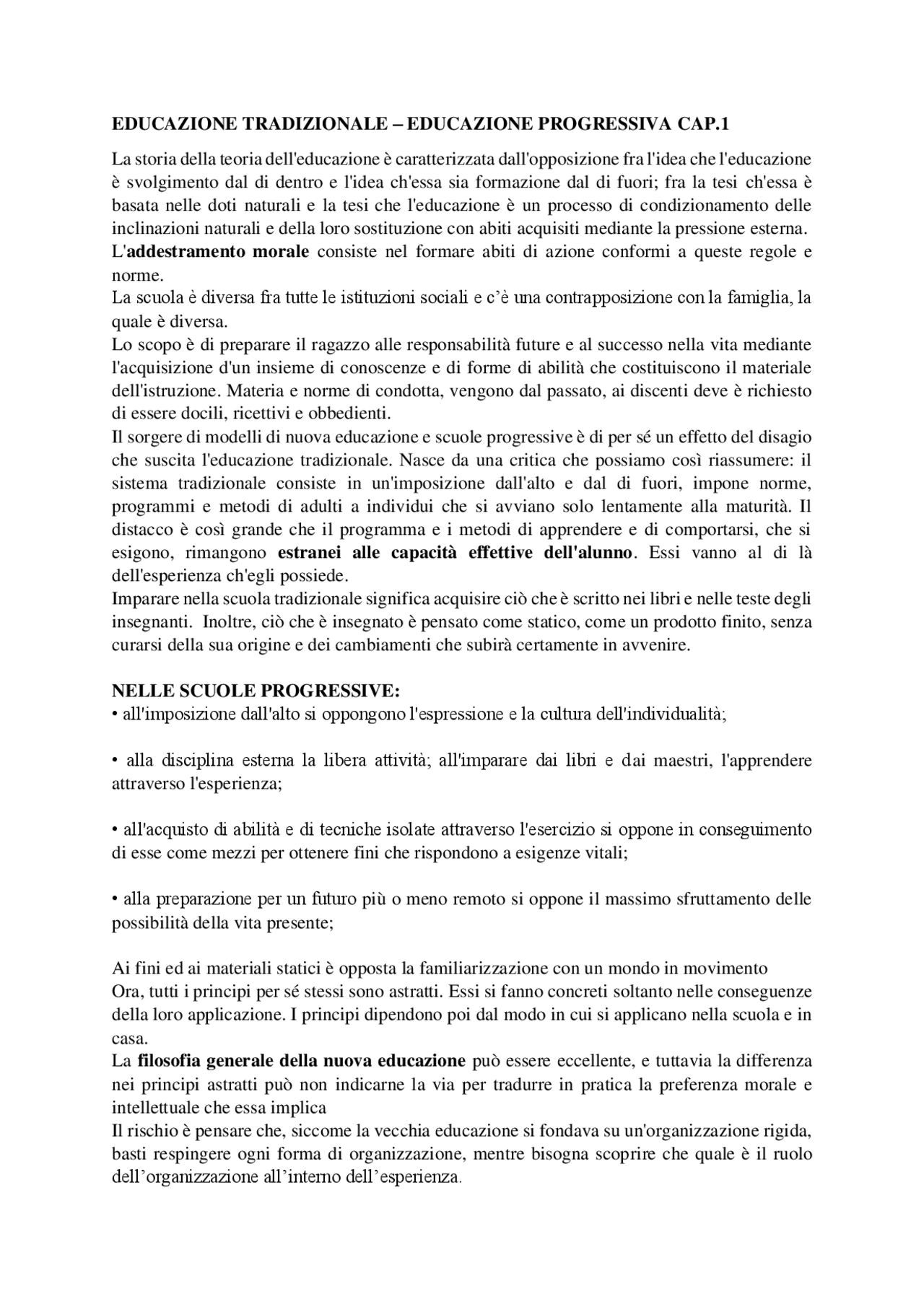 Esperienza E Educazione Docsity