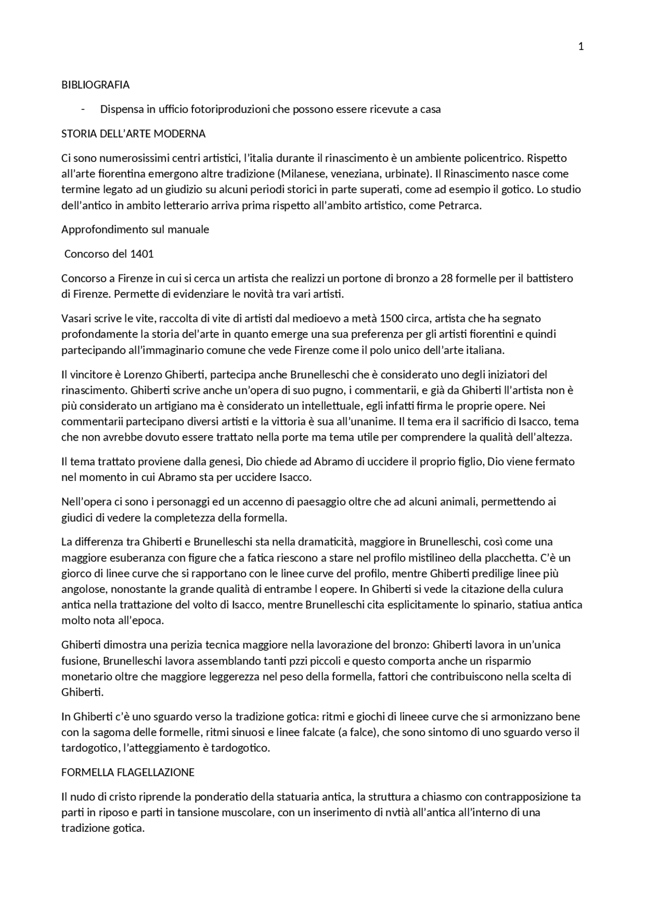 Appunti Storia dell'arte moderna - a.a. 2020/21 - prof Pavesi - Docsity