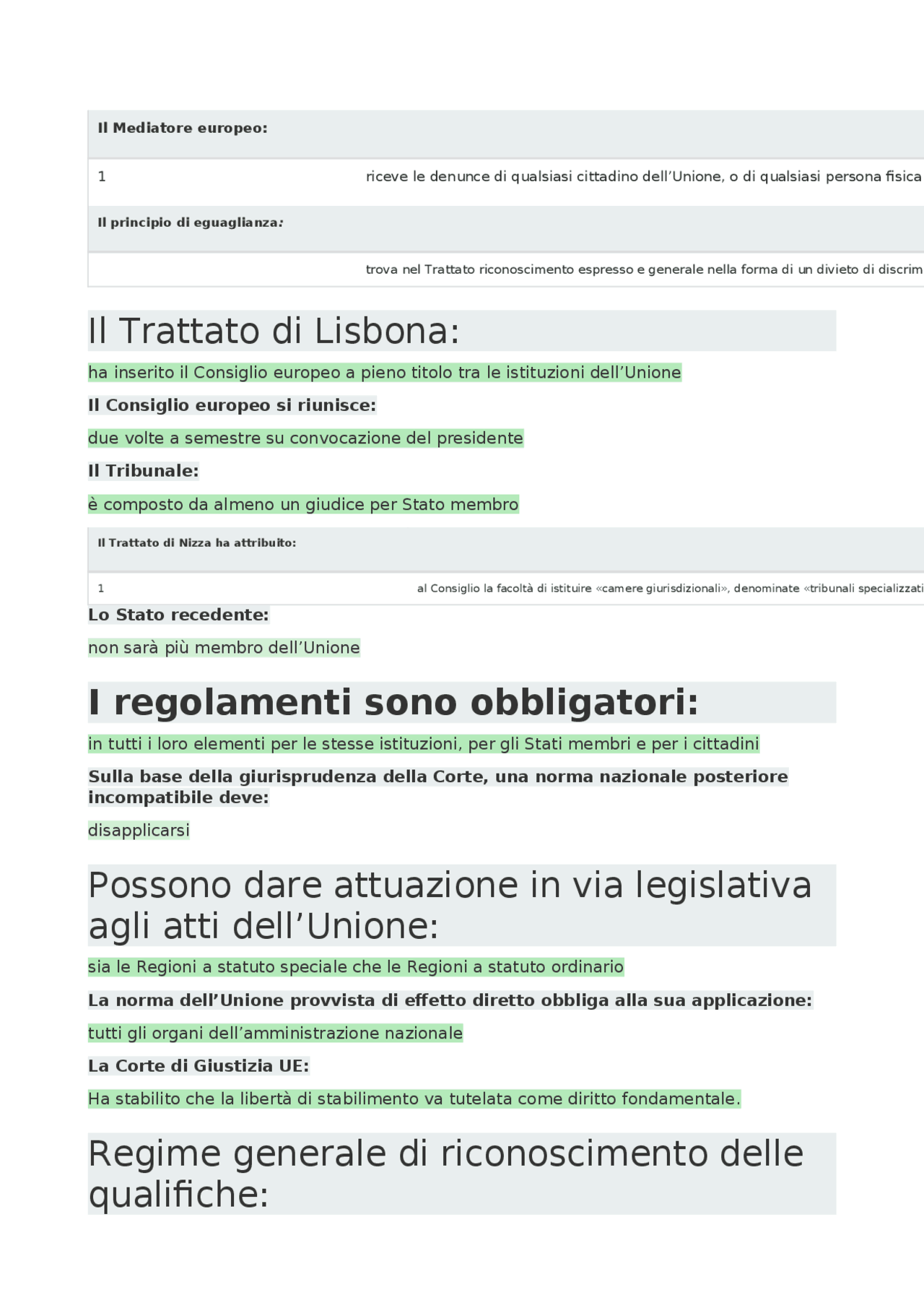 Diritto Comunitariotest Domande E Risposte Esatte Esame Docsity