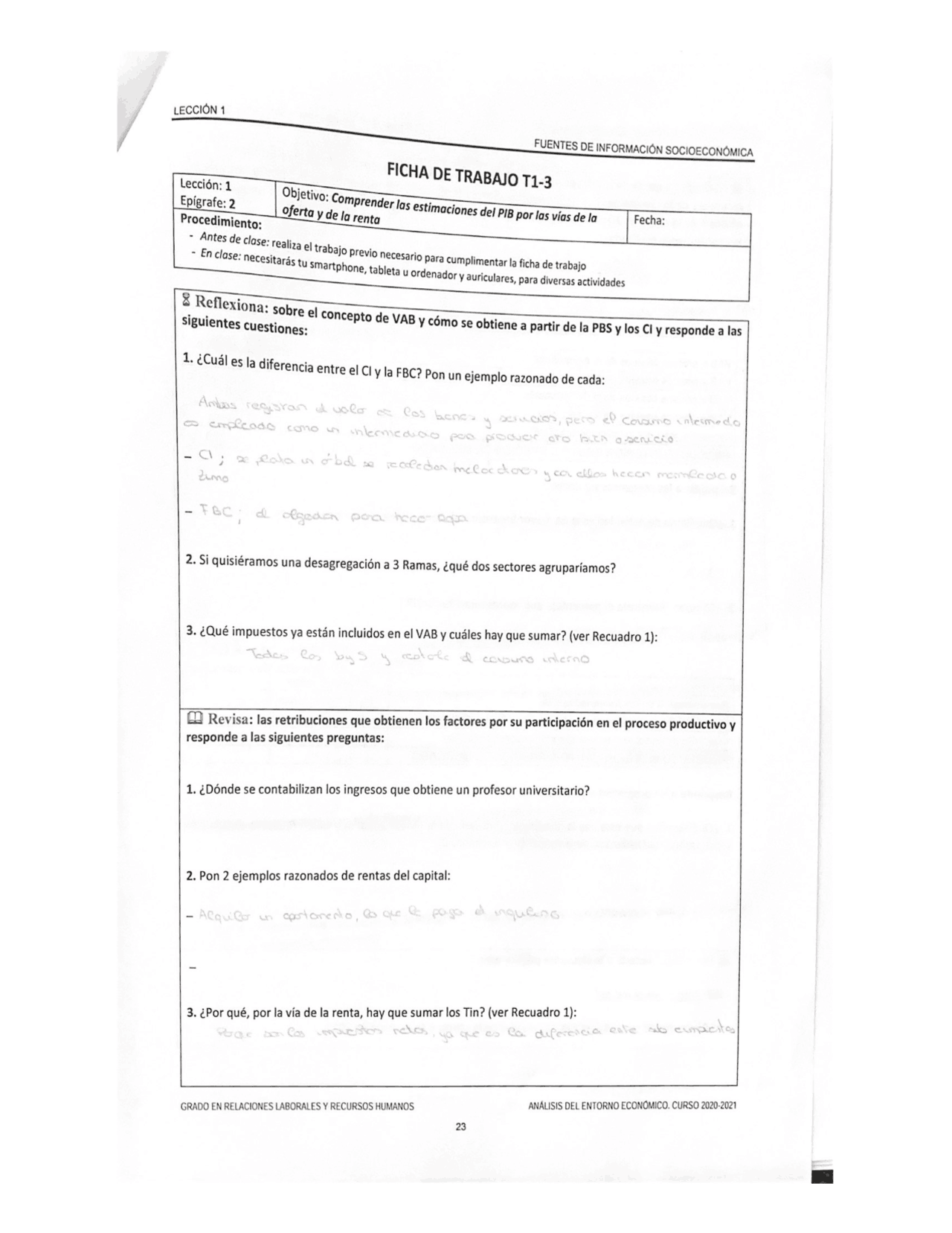 Análisis Del Entorno Económico Docsity