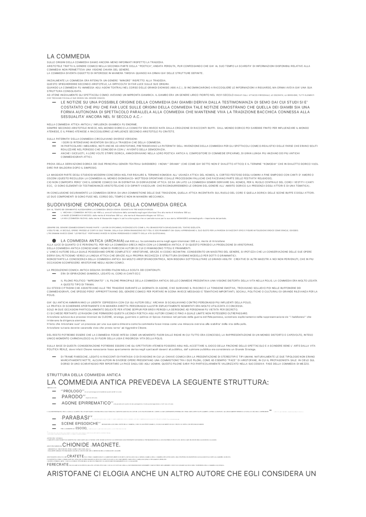 LA COMMEDIA NEL MONDO GRECO- analisi e caratteristiche della commedia e dei principali autori ...