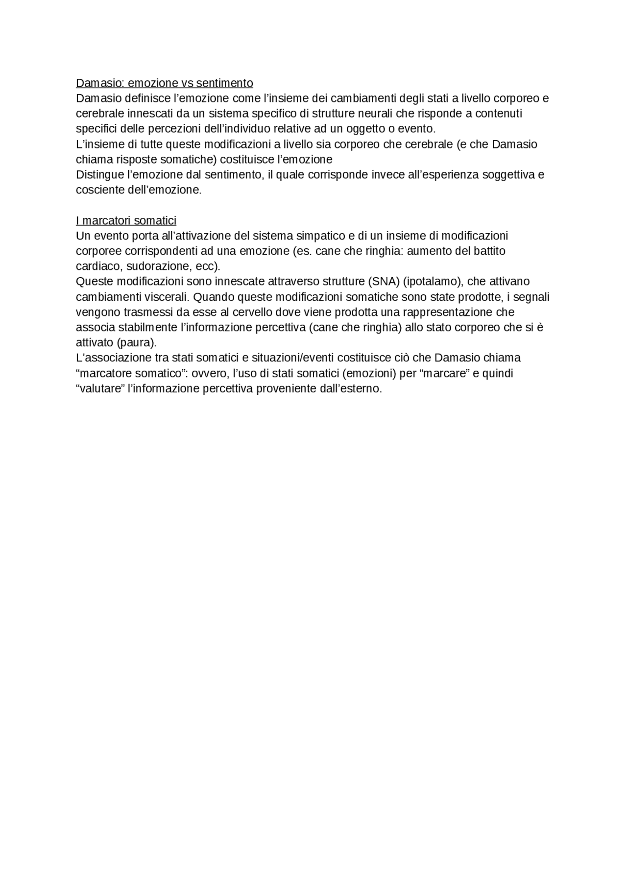 Appunti Su Emozioni Psicologia Generale 4 Docsity