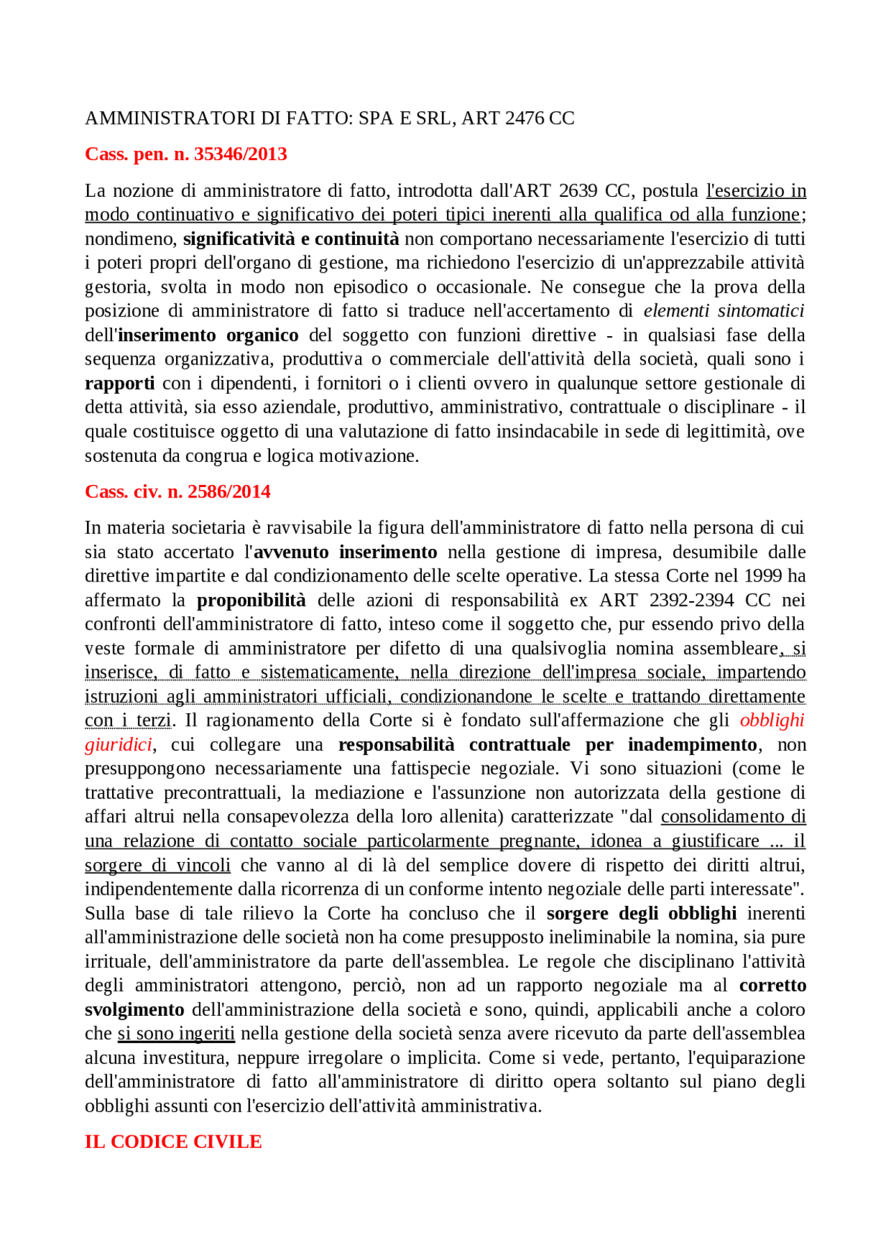 Societa Di Capitali Docsity