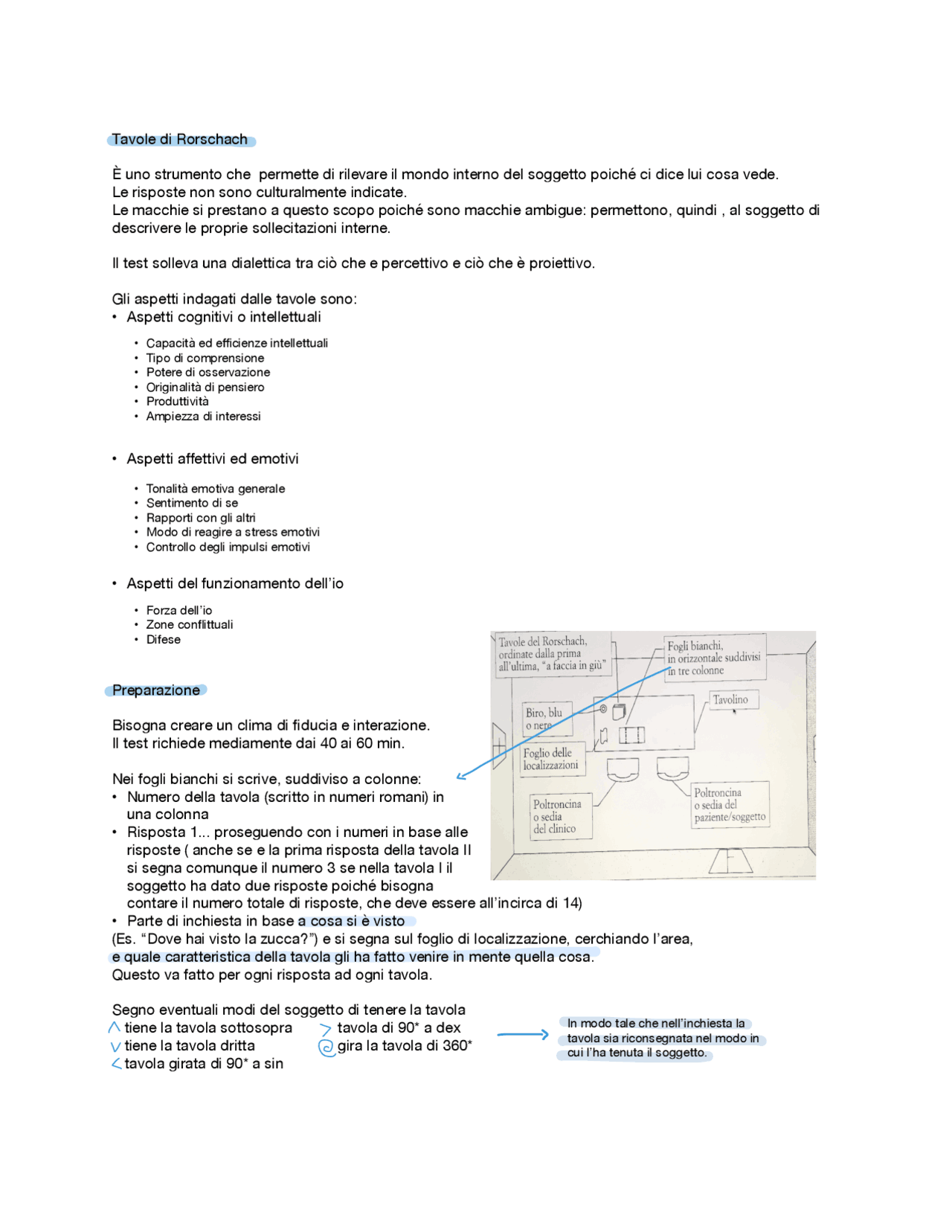 Le Tavole di Rorschach - Docsity