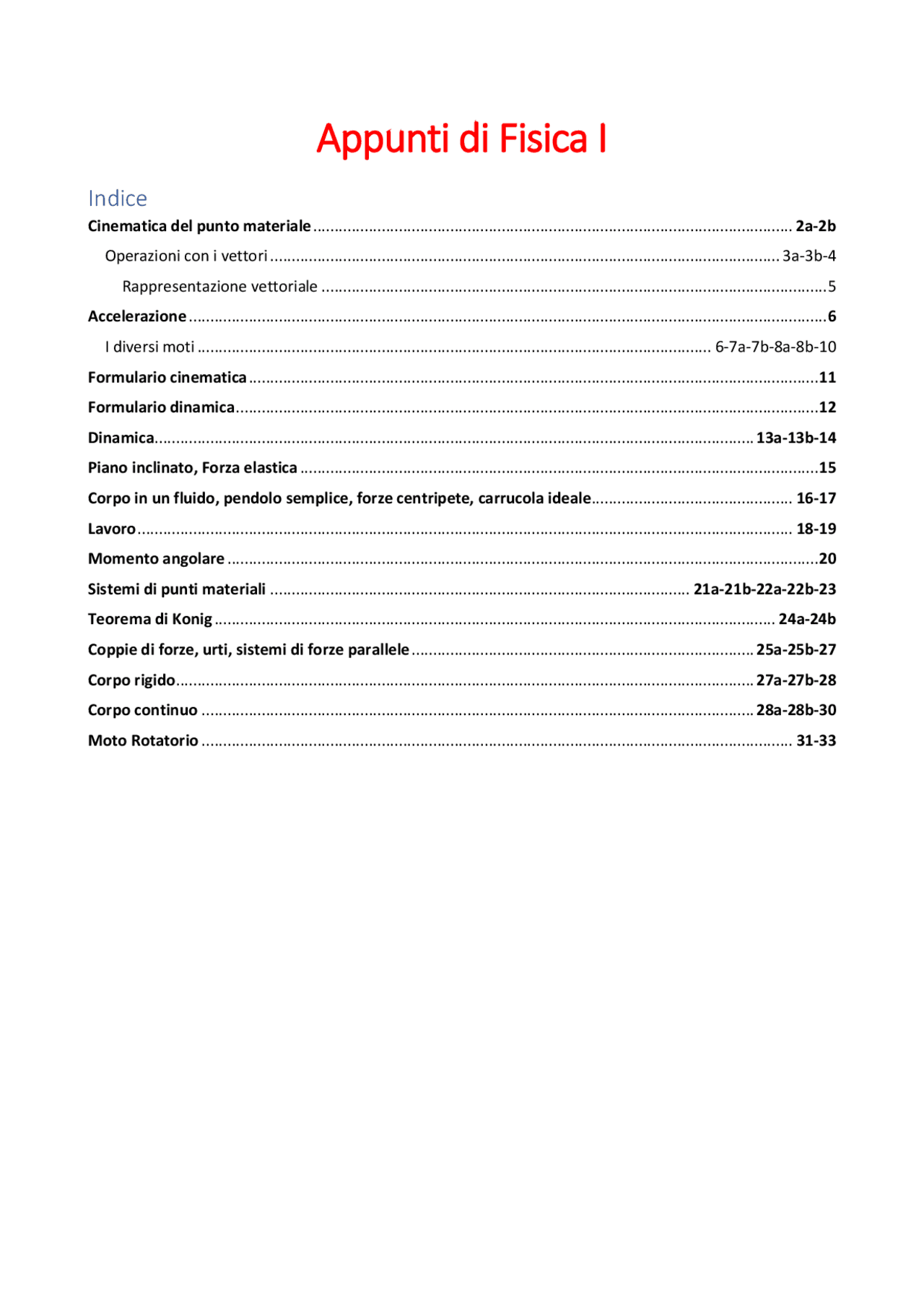 Appunti Di Fisica I Docsity