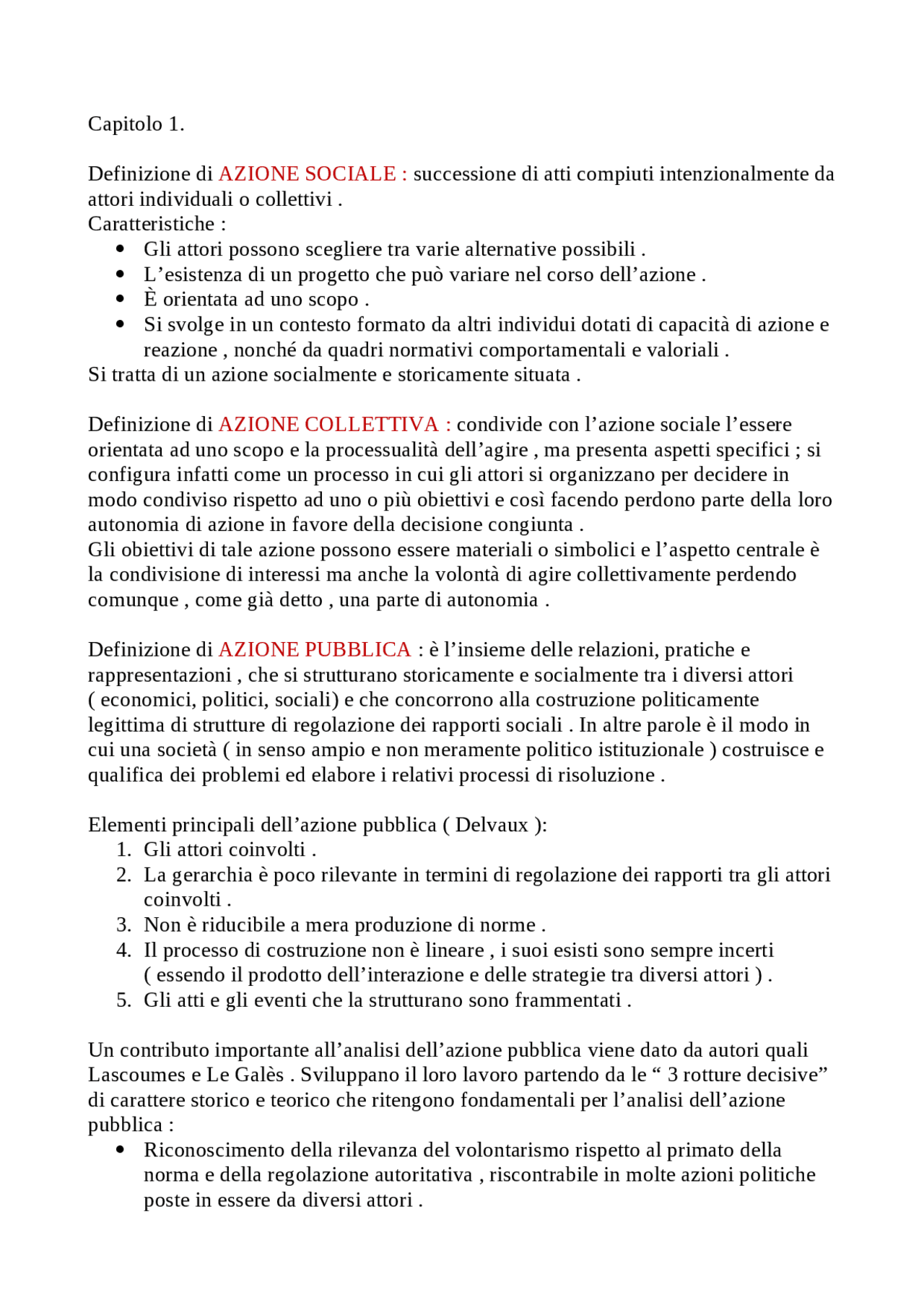 Riassunto Azione Pubblica Di Giulio Moini Docsity