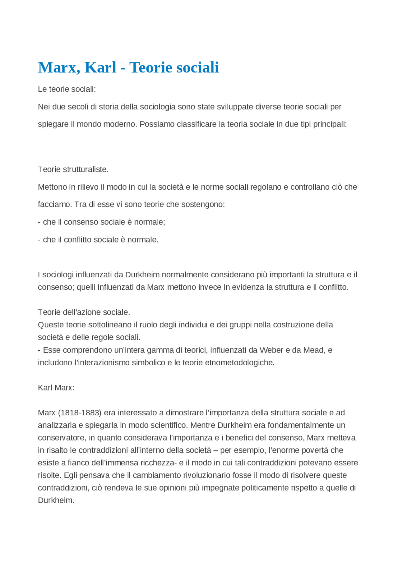 Marx Karl Filosofia Appunti Liceo Scienze Umane Docsity