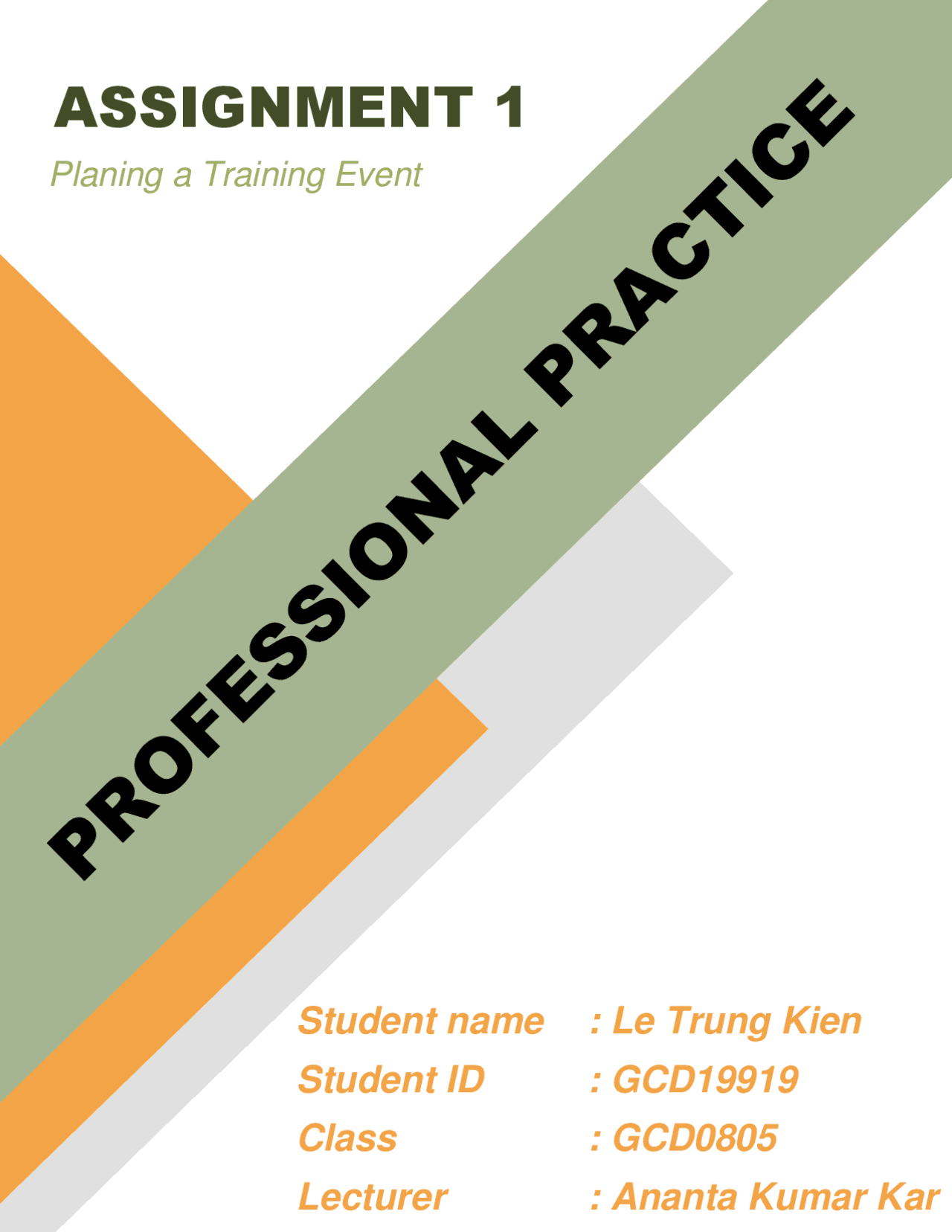 professional practice asm1 2020 | Assignments Professional Communication | Docsity