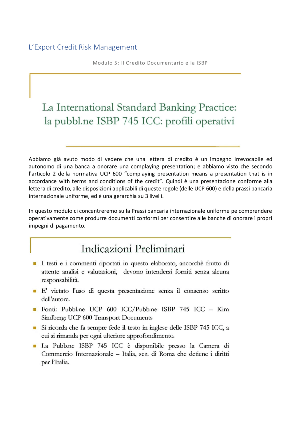 Master in Global Marketing, Comunicazione e Made in Italy - L'Export Credit Risk Management ...