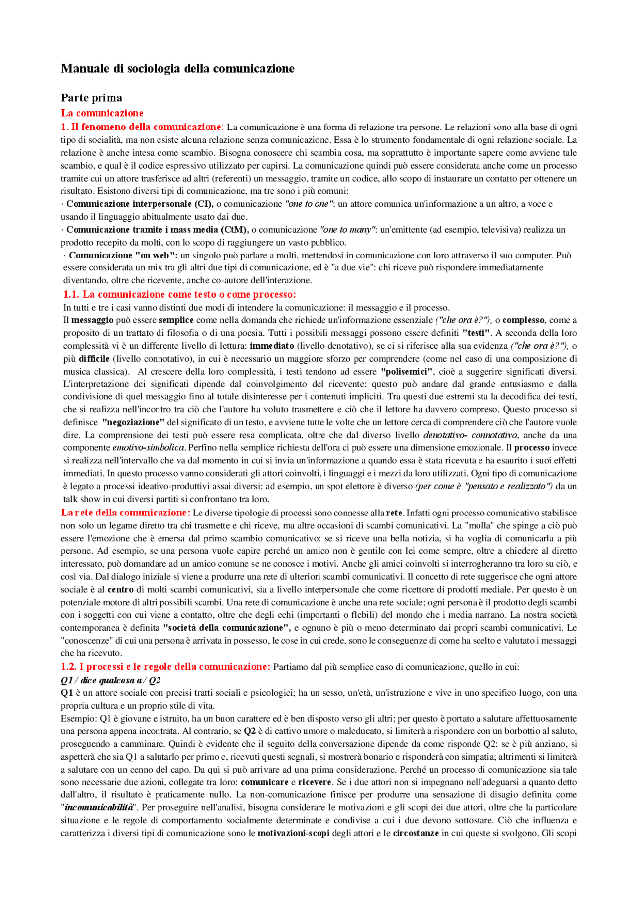 Manuale Di Sociologia Docsity