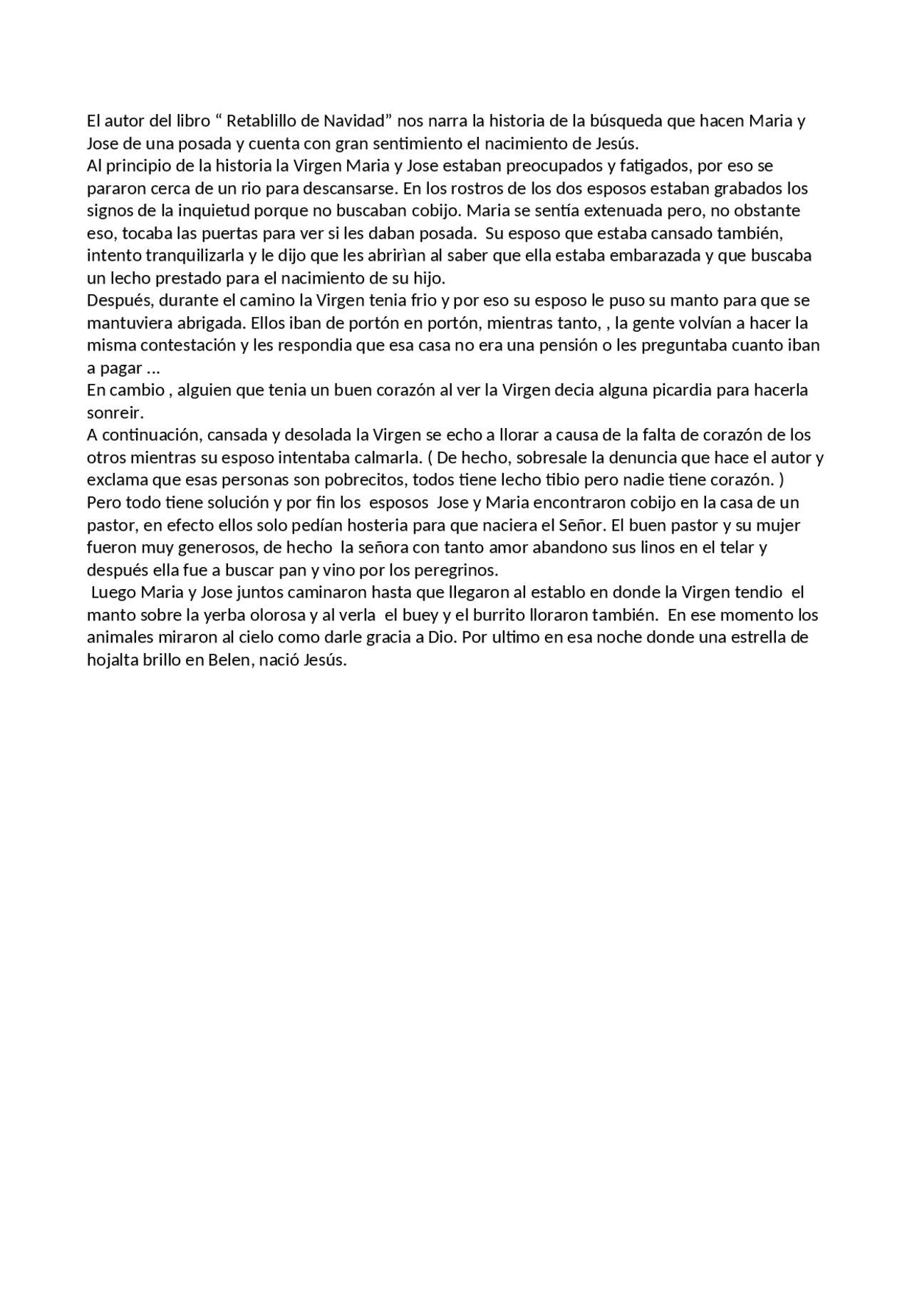 Esempio Di Discorso Indiretto In Lingua Spagnola Docsity