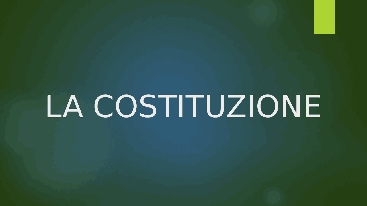 La Costituzione Power Point 5 Slide Di Diritto Docsity