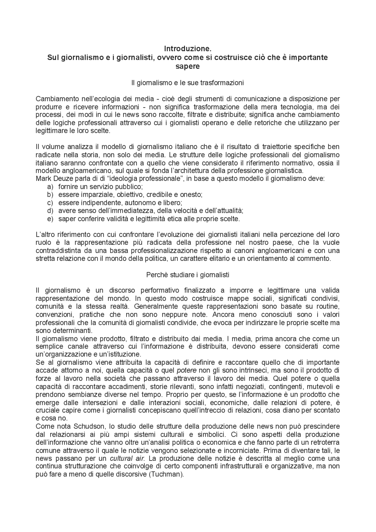 Giornalismo Ibrido Splendore Docsity