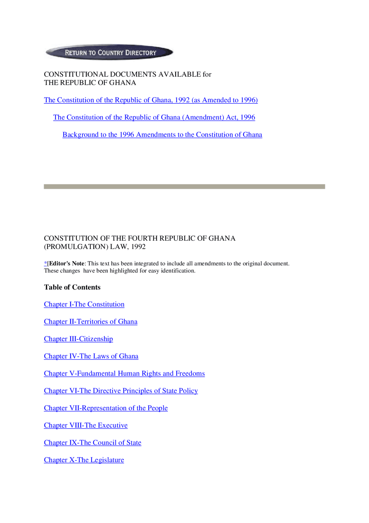 Ghana Constitution Pdf Docsity