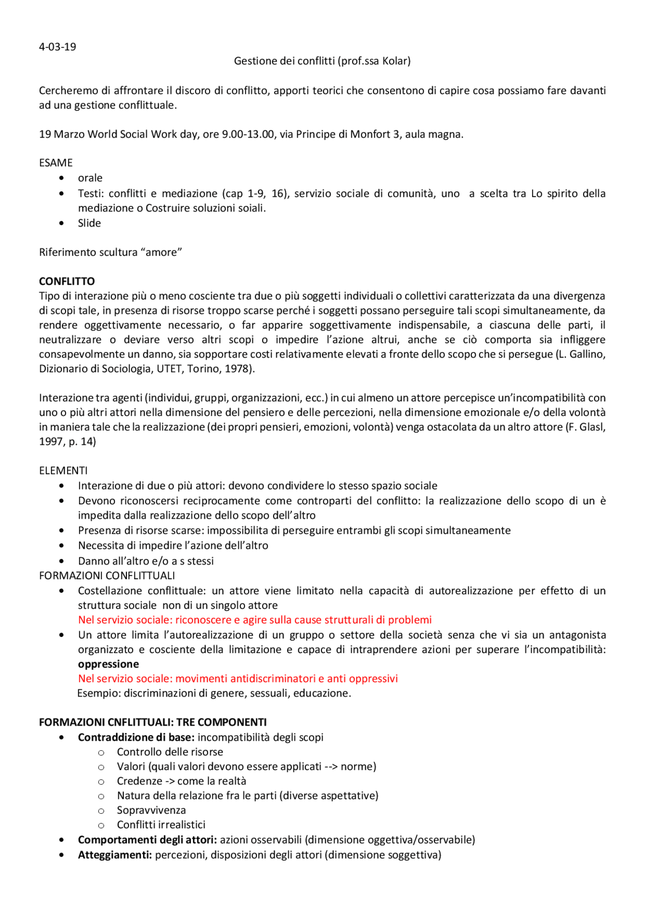 Gestione Dei Conflitti Docsity