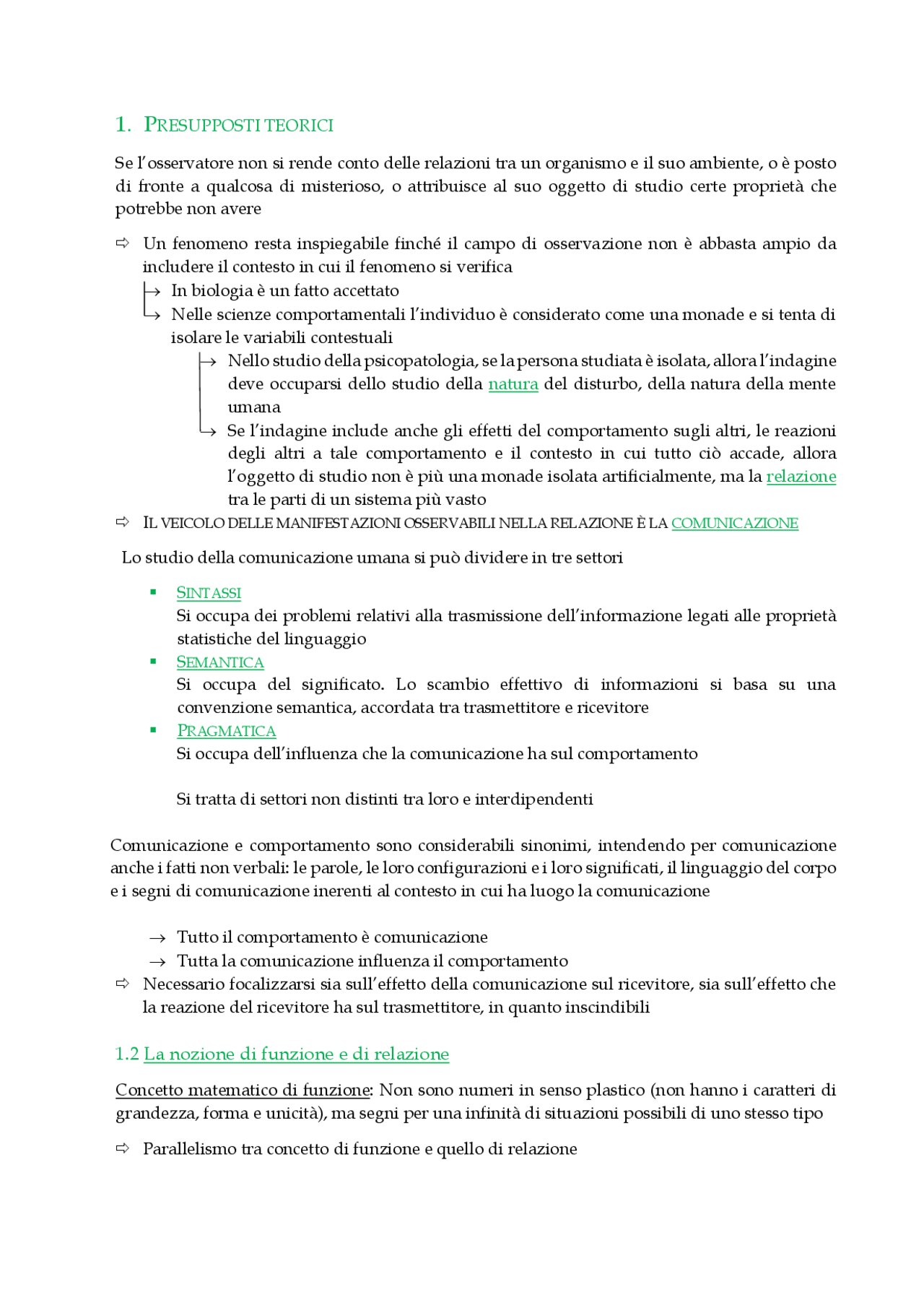 La Pragmatica Della Comunicazione Umana Docsity