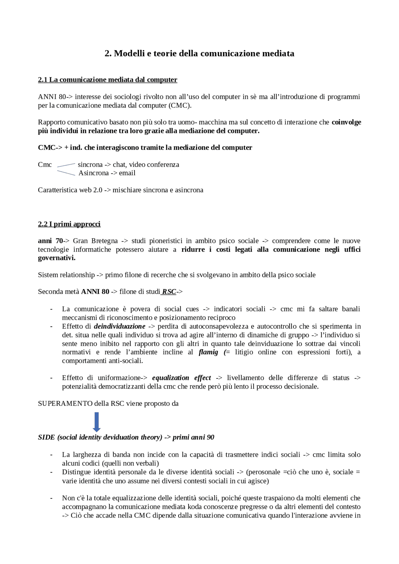 Sociologia Dei New Media Cap2 Drusian Docsity