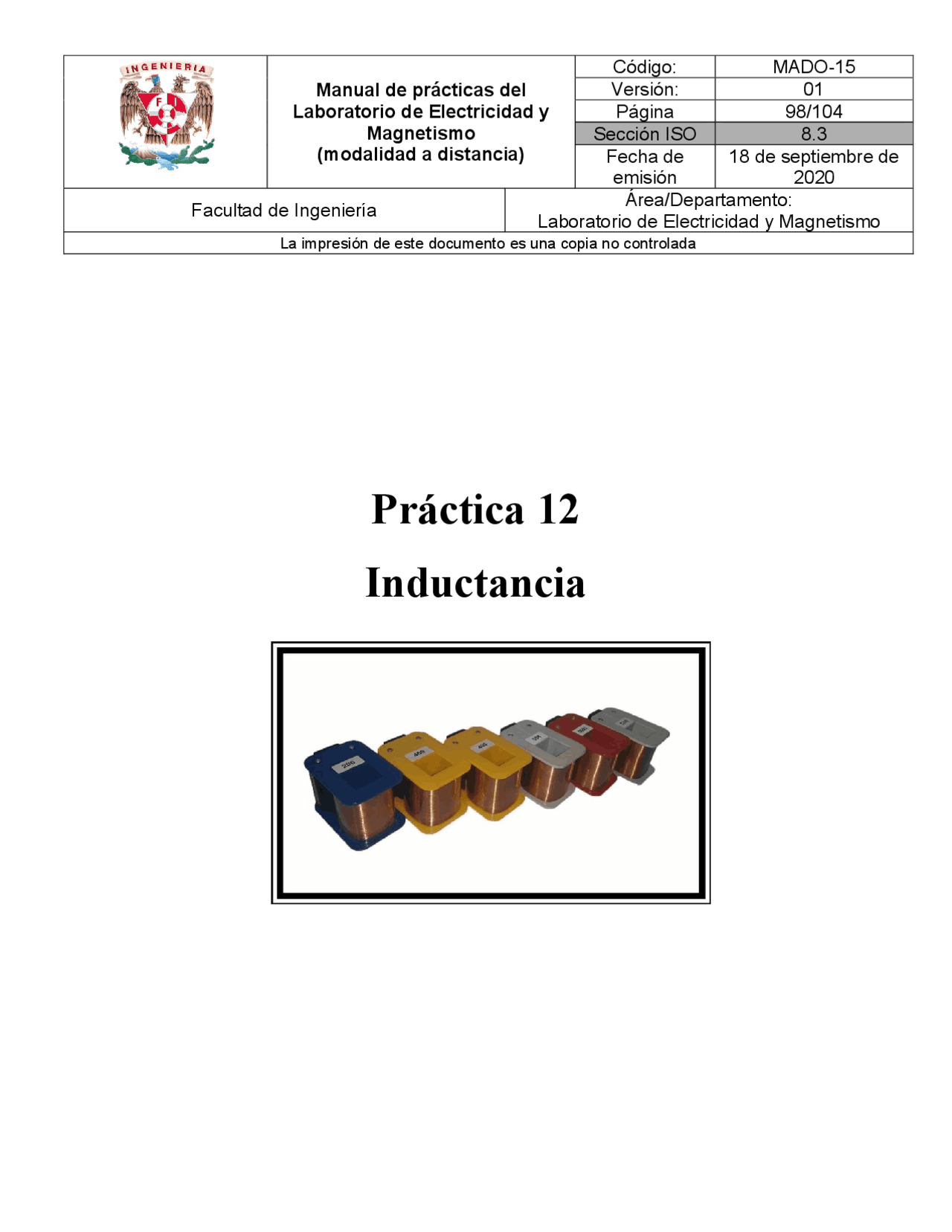 Practica 12 electricidad - Docsity
