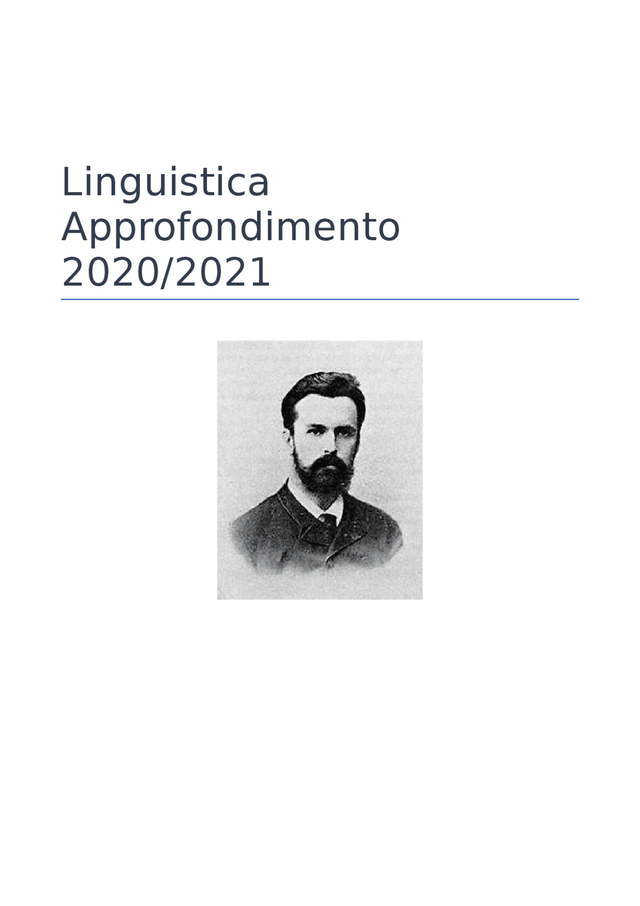 Linguistica Approfondimento Docsity