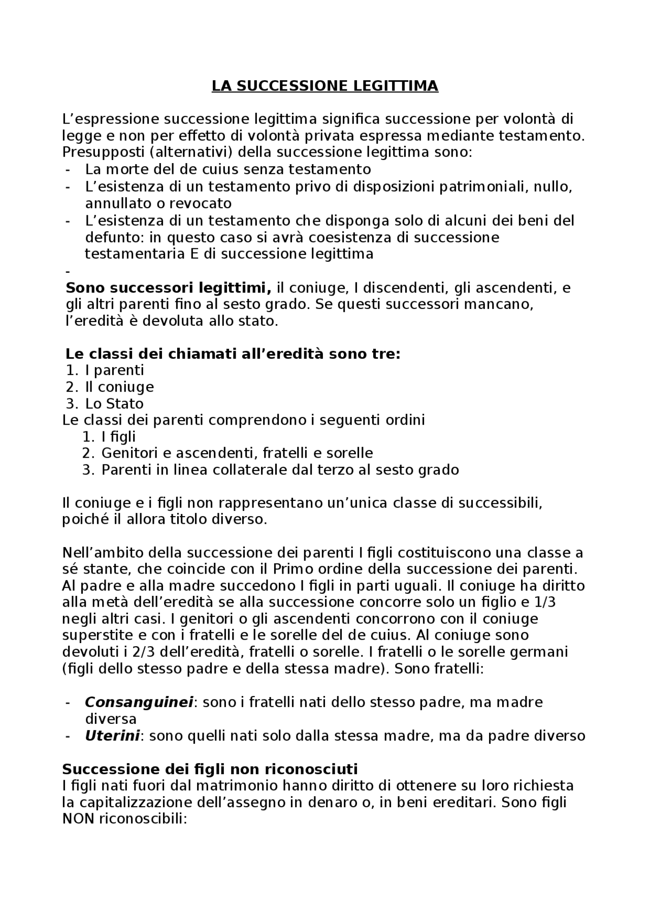 Diritto Privato Riassunto Di Vari Argomenti Docsity
