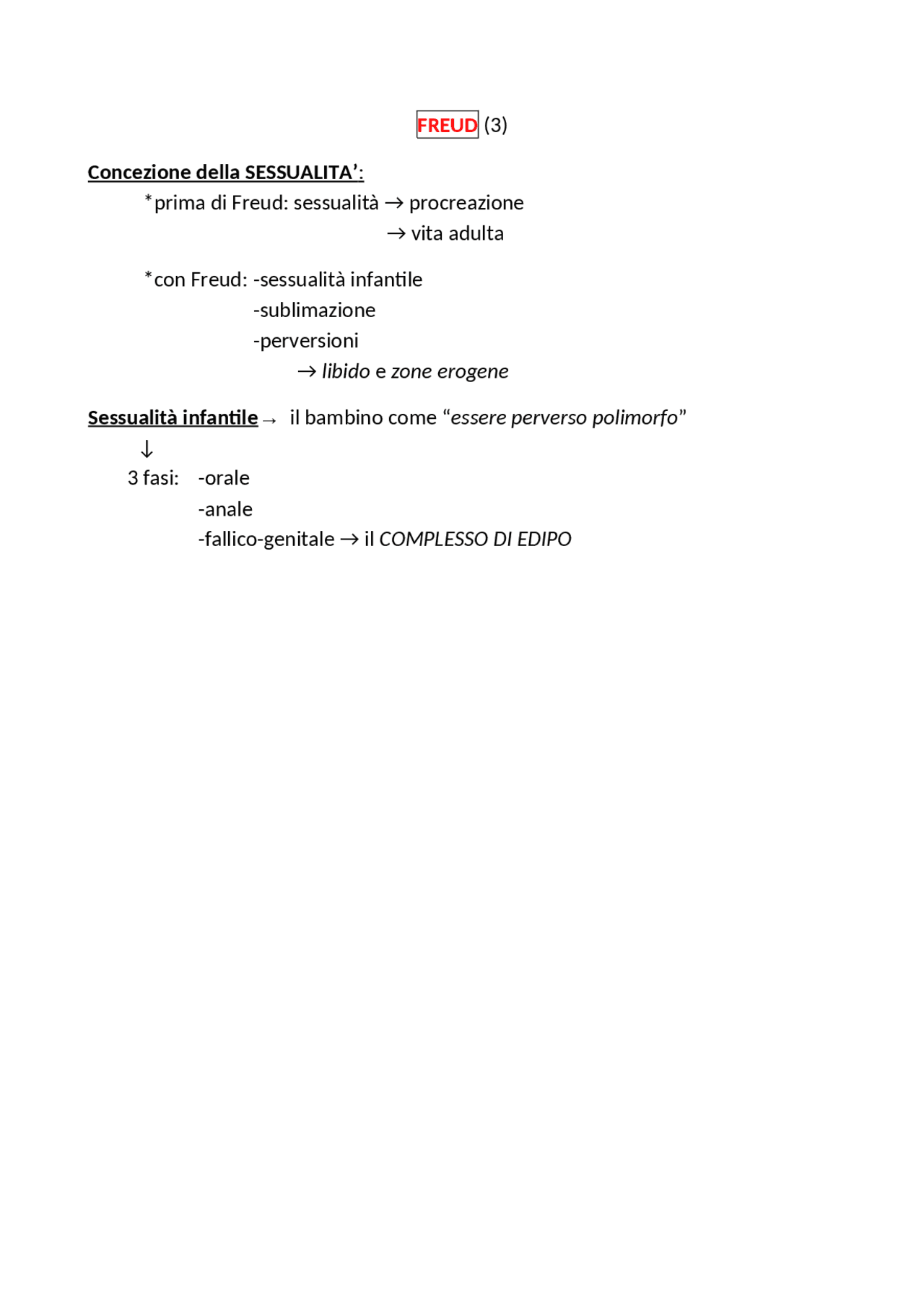 Freud 3 Schema Filosofia Docsity
