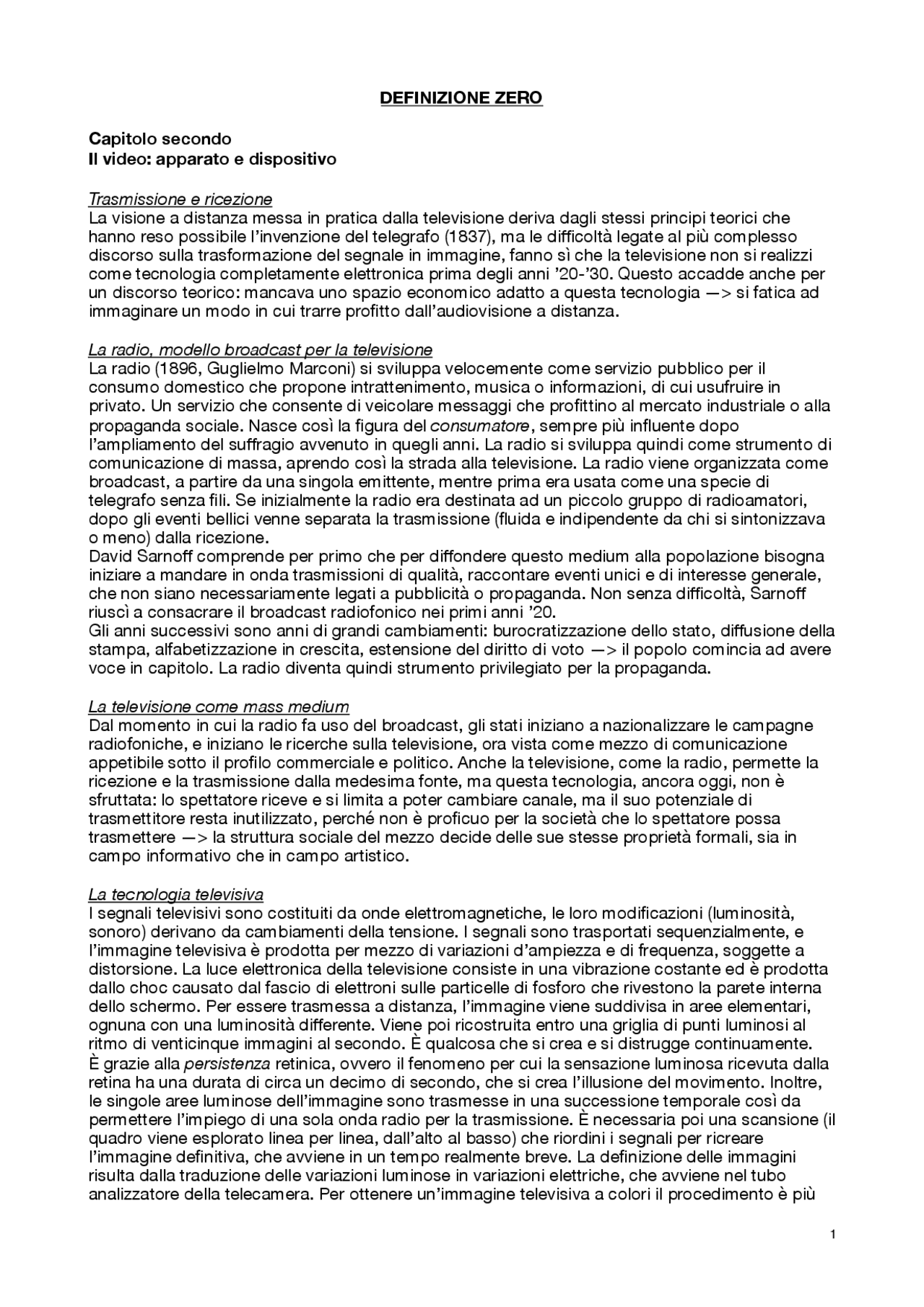 Definizione Zero Pt2 Docsity