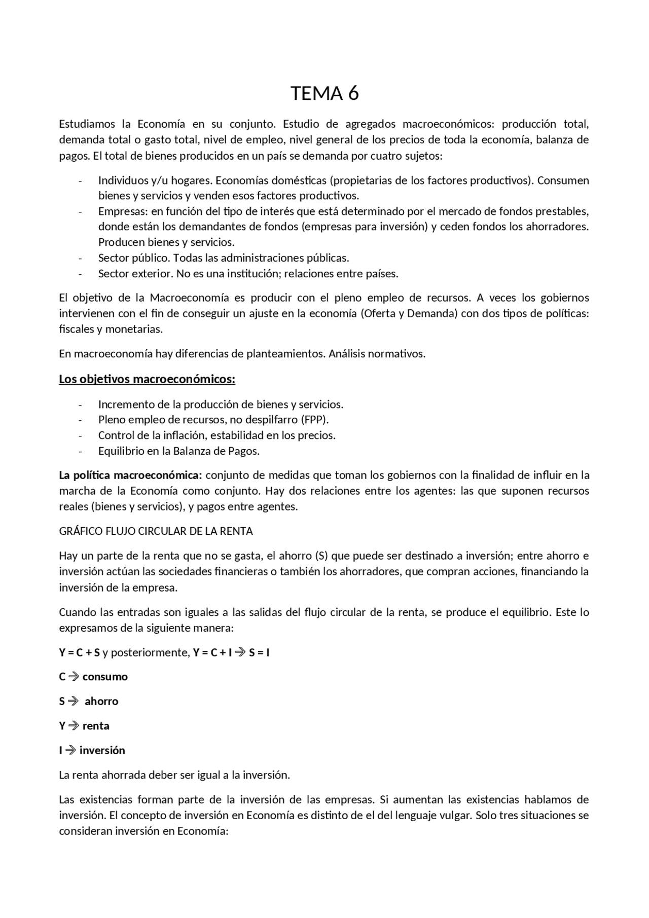 Apuntes Macroeconomía Docsity