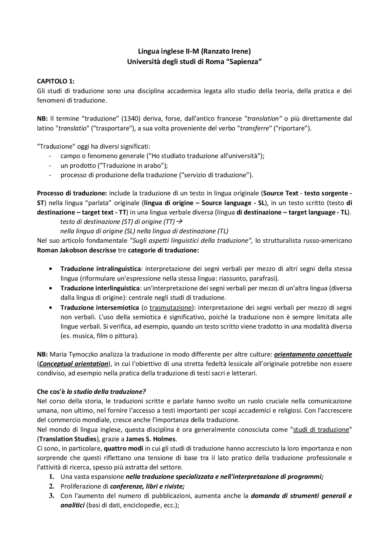 Jeremy Munday - Translation Studies (ITA) - Docsity