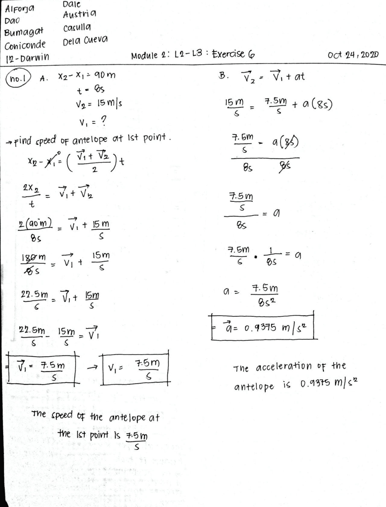 Exercises of Physics Quarter 1 - Docsity