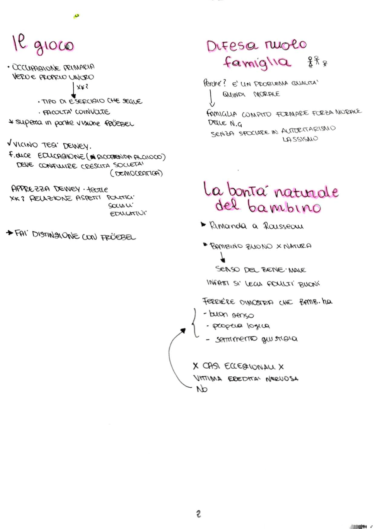 Ferrière Schema 4 Storia Delle Teorie Dellinfanzia Docsity