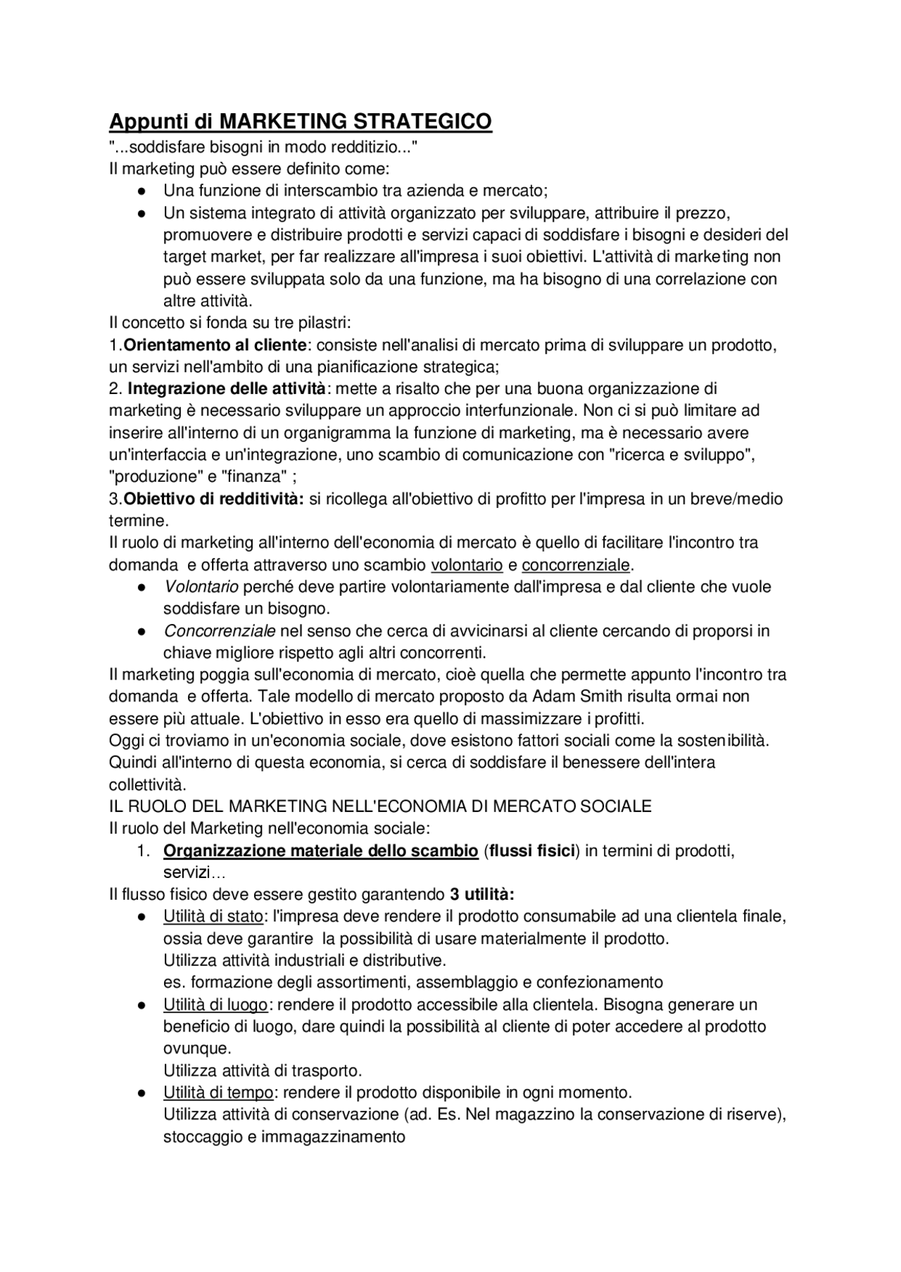 Marketing Strategico De Cosmo Docsity